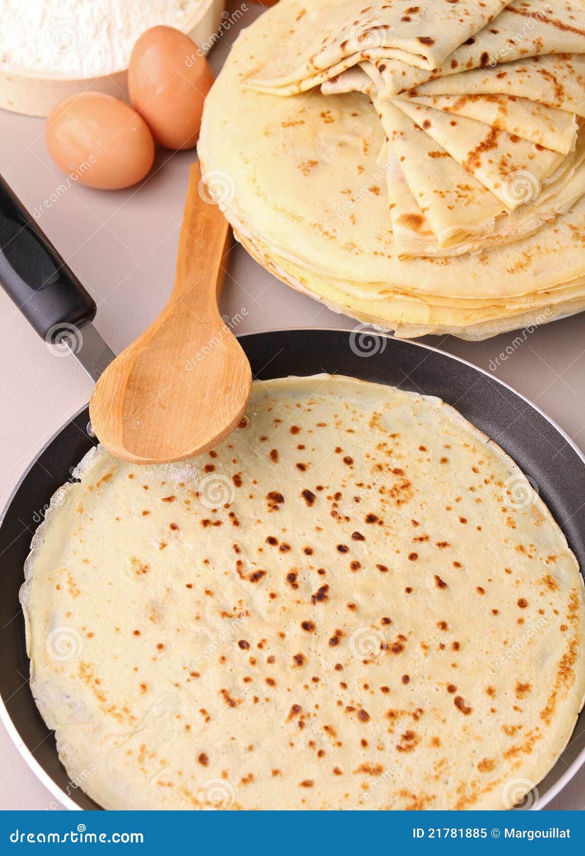 Pancake preparation stock image. Image of flour, preparation - 21781885