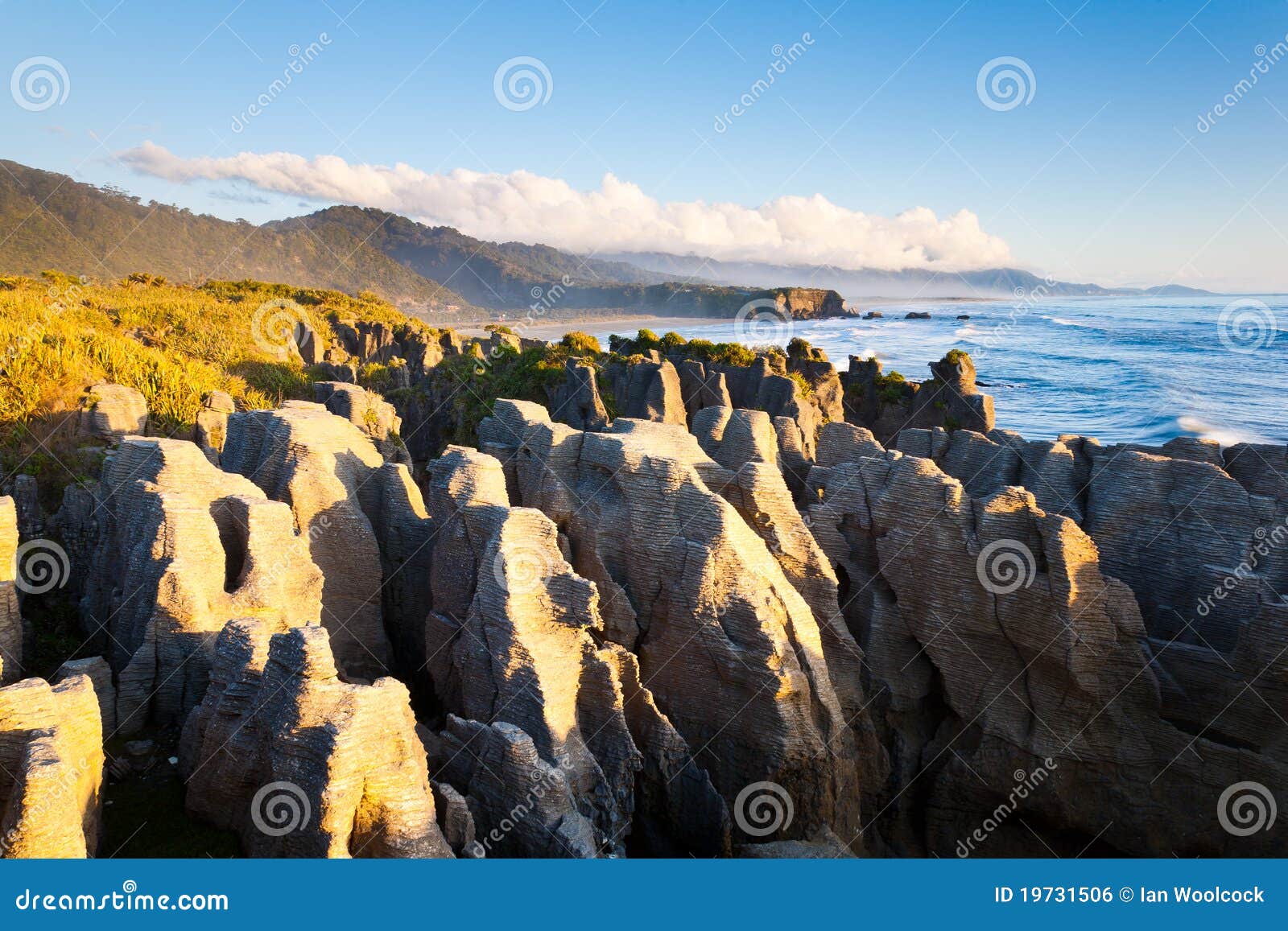 Pancake Rocks stock photo. Image of coastline, spot, coastal - 19731506