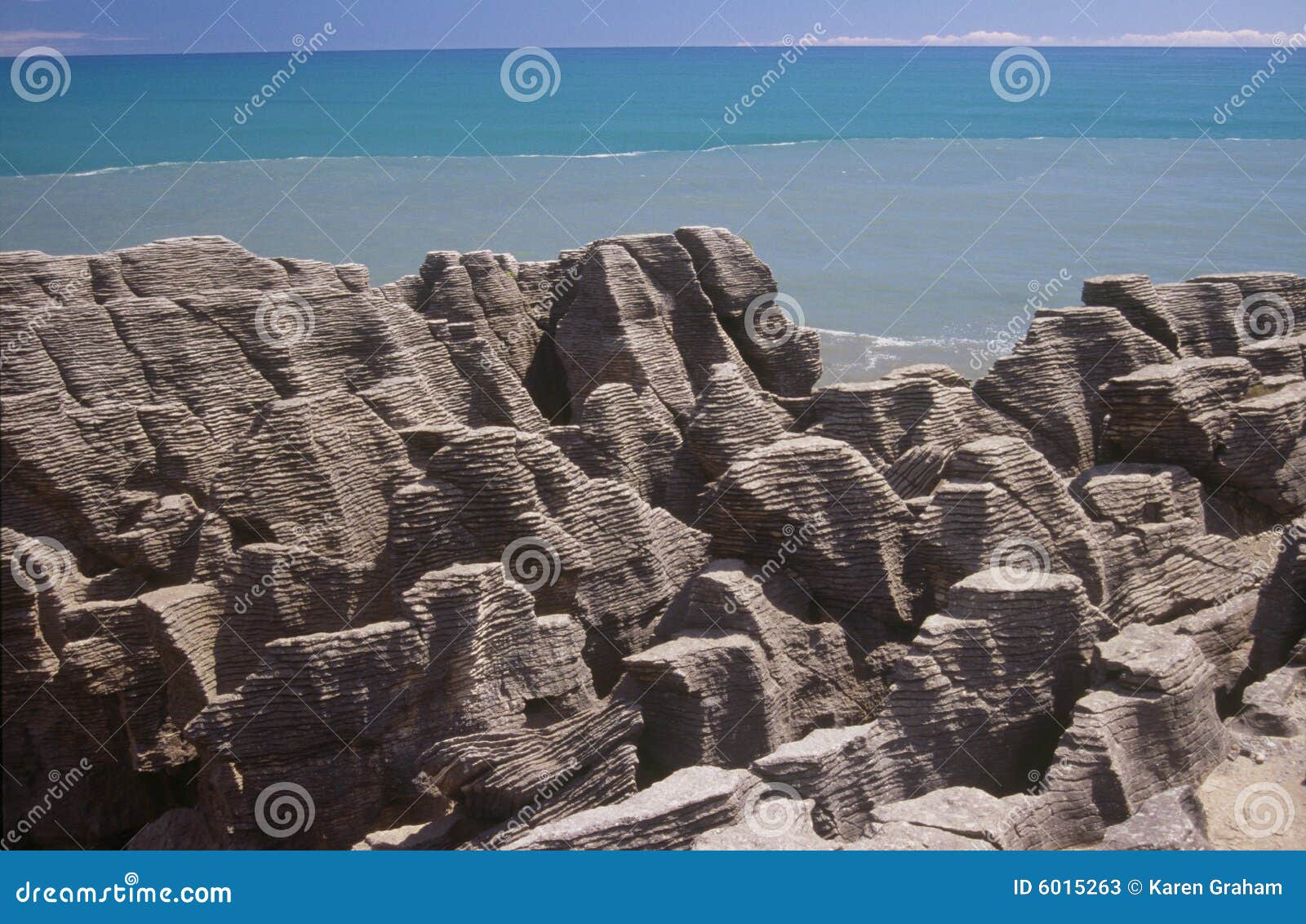 Pancake Rocks stock image. Image of island, punakaiki - 6015263