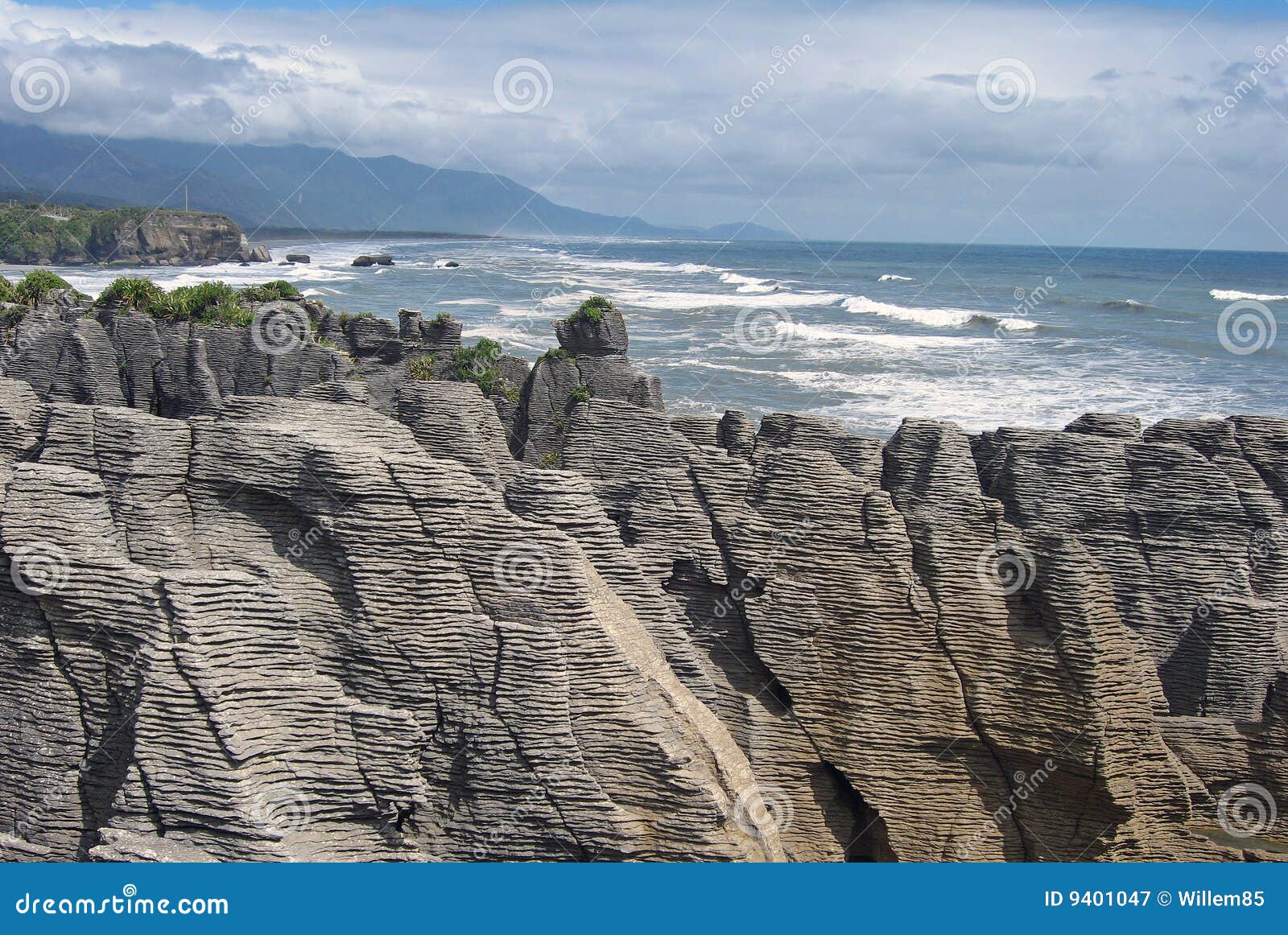 Pancake Rocks in New Zealand Stock Image - Image of peace, landscape ...