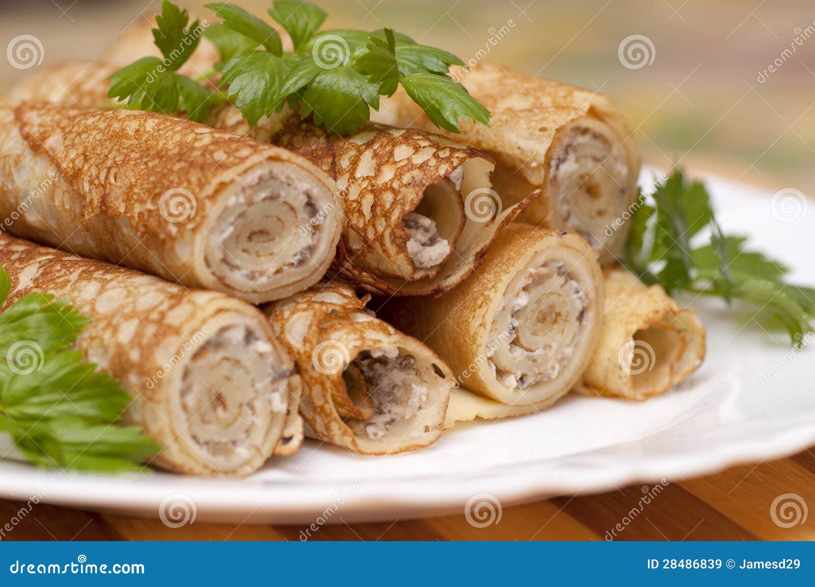 Pancake rolls stock image. Image of healthy, roll, tasty - 28486839