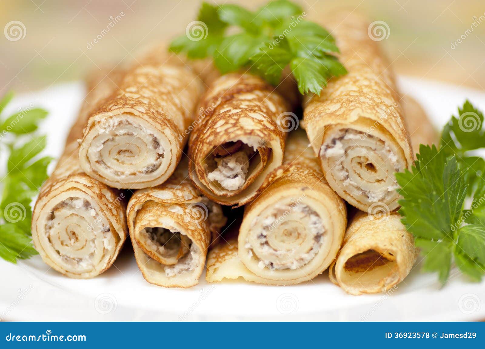 Pancake rolls stock photo. Image of snack, healthy, celery - 36923578