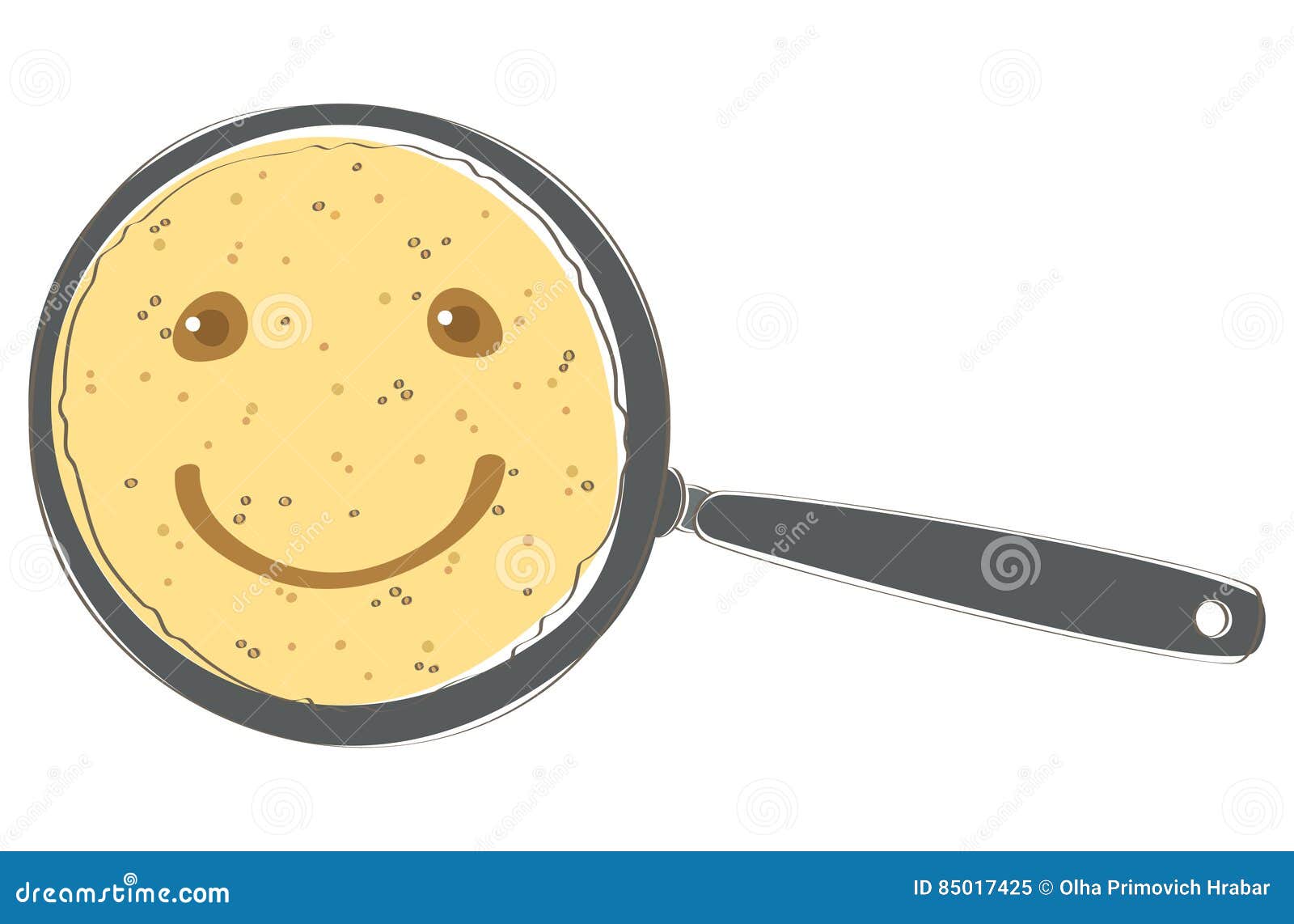 Pancake Smile stock vector. Illustration of iron, nutrition - 85017425
