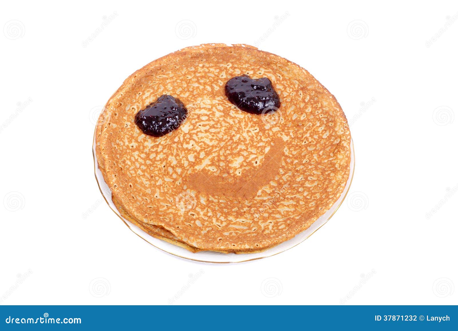 Pancake smile stock photo. Image of face, meal, bread - 37871232