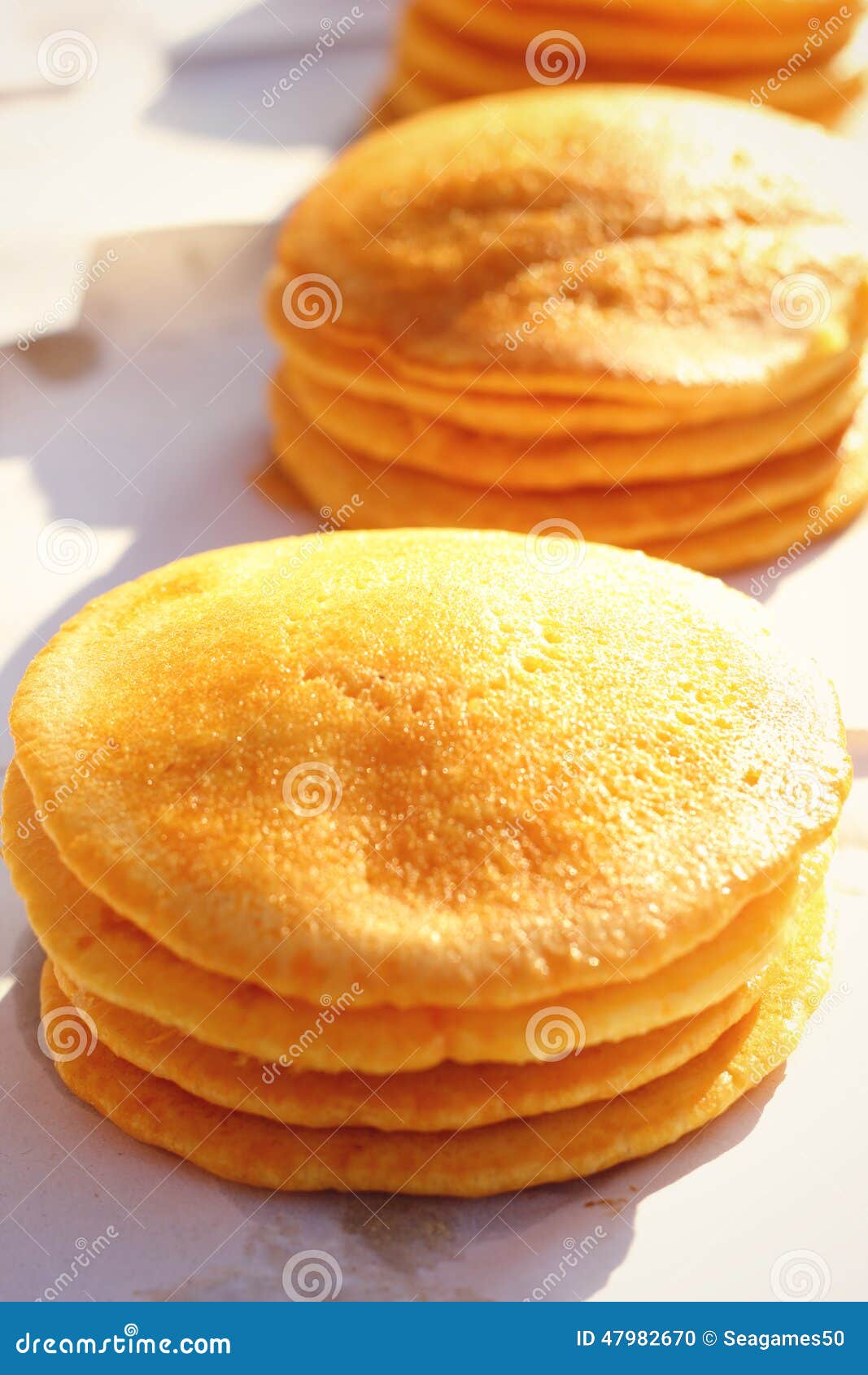 Pancake Snack in the Market Stock Photo - Image of stack, white: 47982670