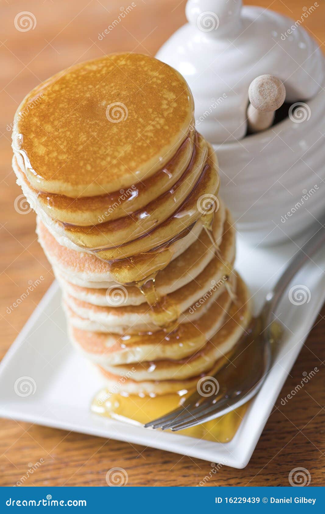 Pancake stack stock image. Image of honey, food, maple - 16229439