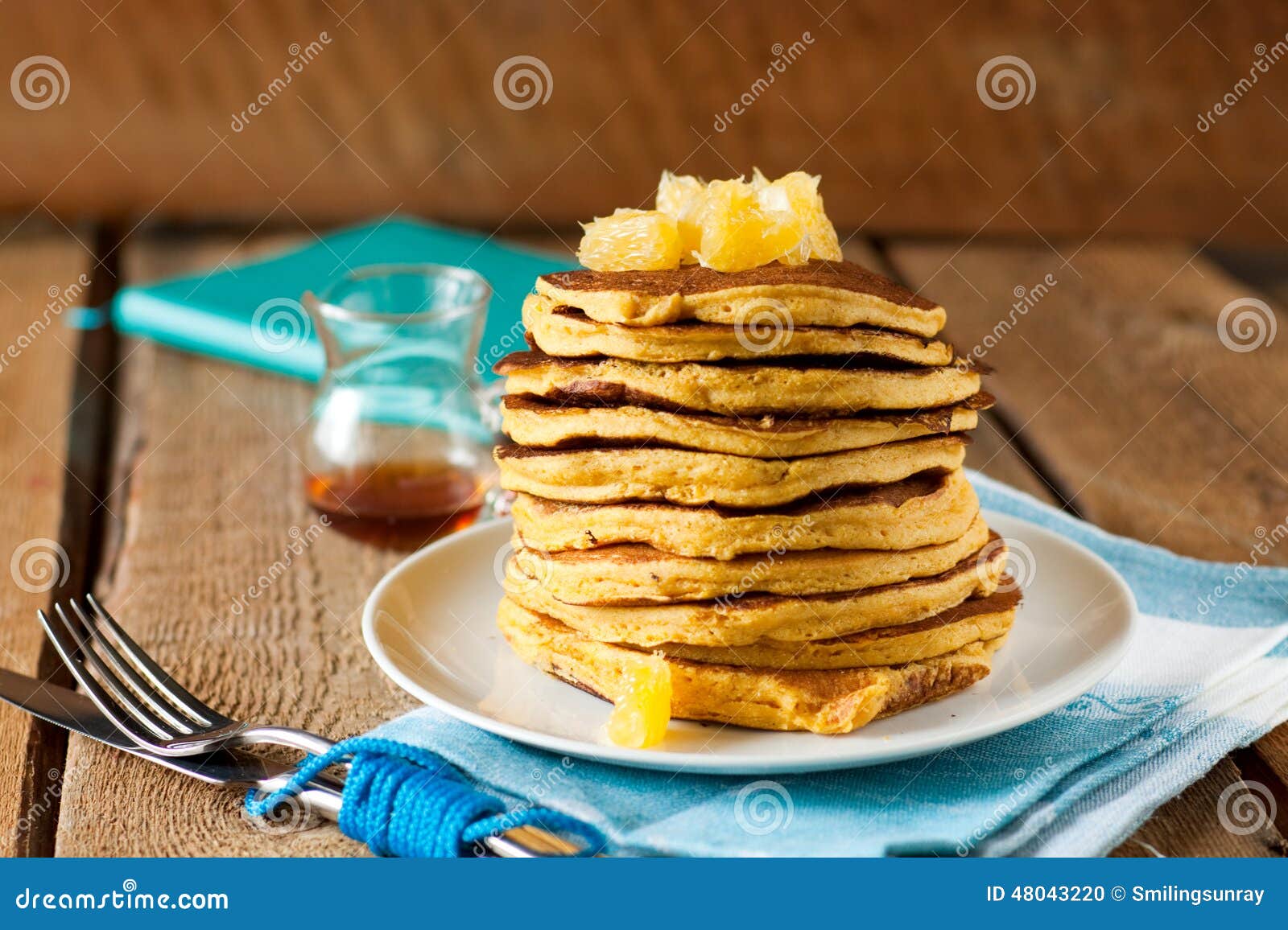 Pancake stack stock photo. Image of culinary, stack, blue - 48043220