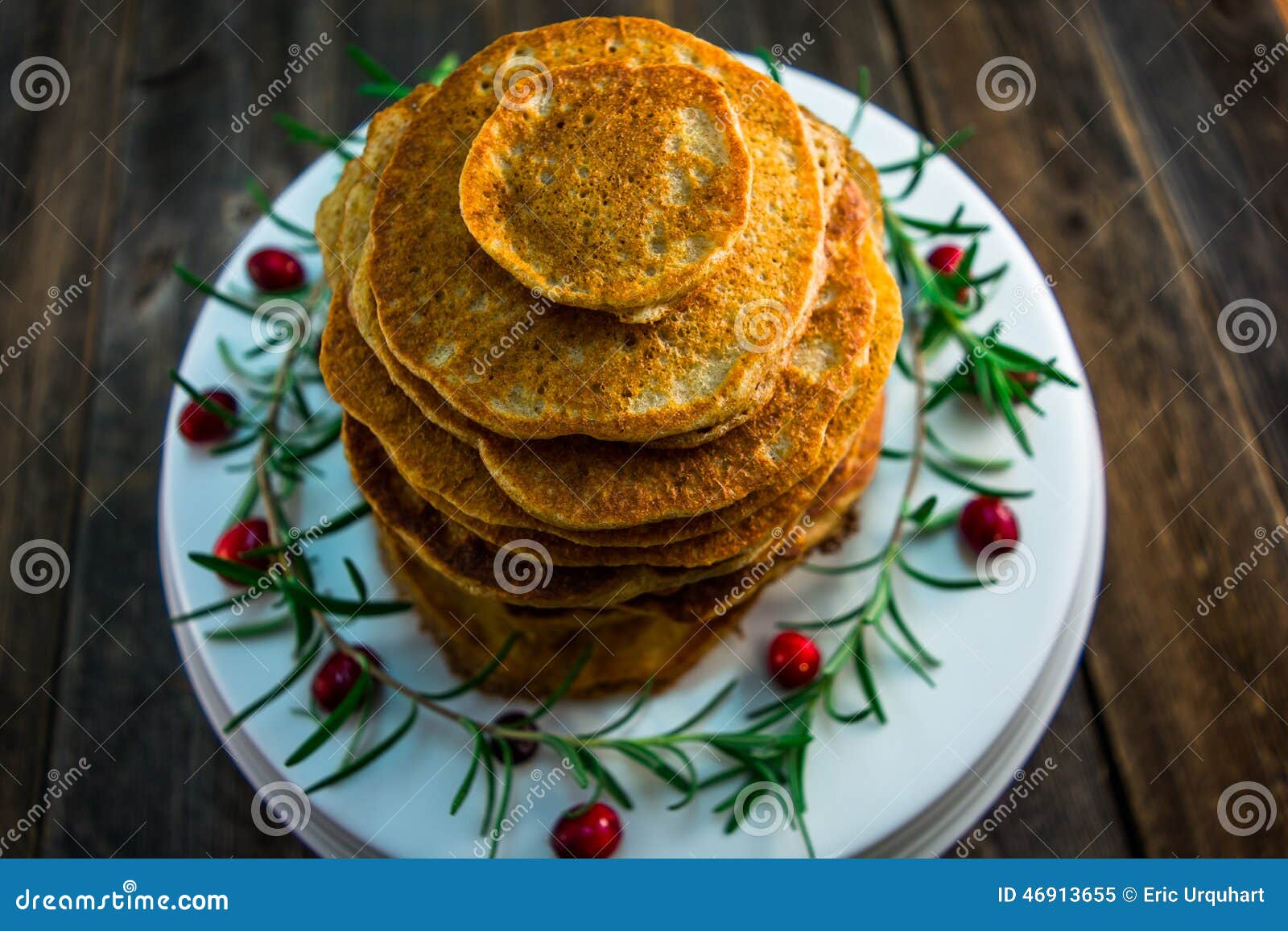Pancake Stack stock image. Image of white, rosemary, serving - 46913655