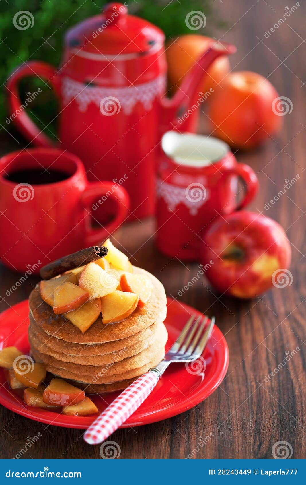 Pancakes stock image. Image of gourmet, snack, apple - 28243449