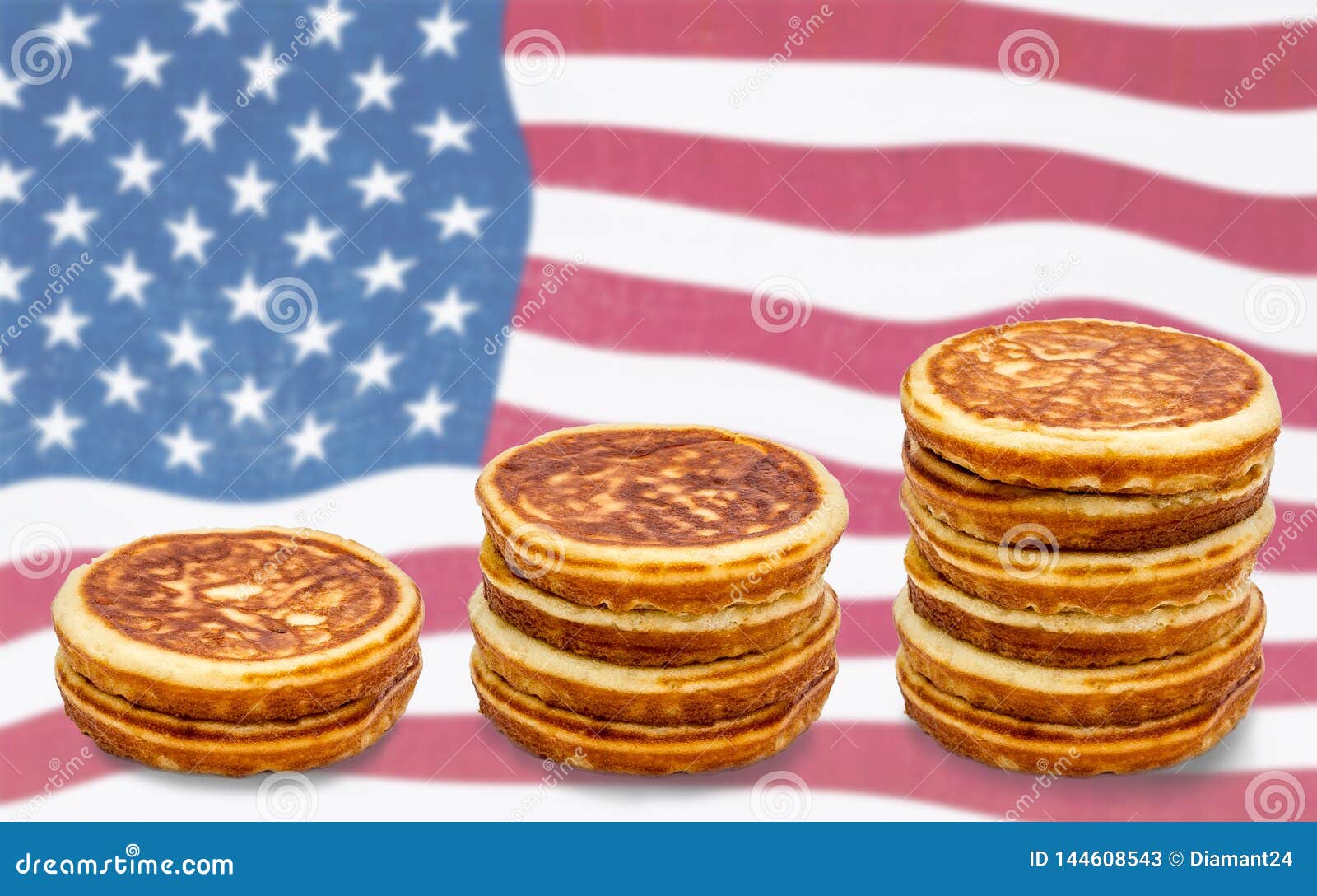 Pancakes As a Stack of Money Stock Image - Image of early, pancake ...
