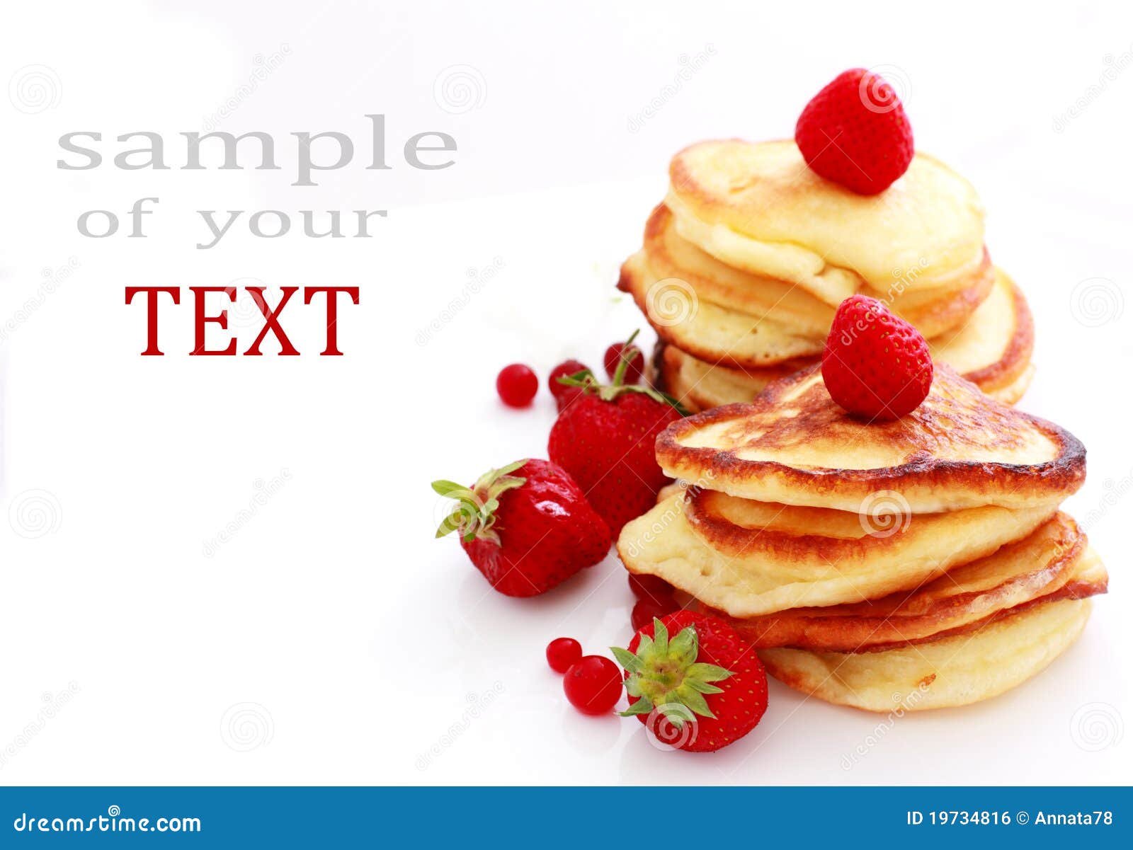 Pancakes background stock photo. Image of fruit, background - 19734816