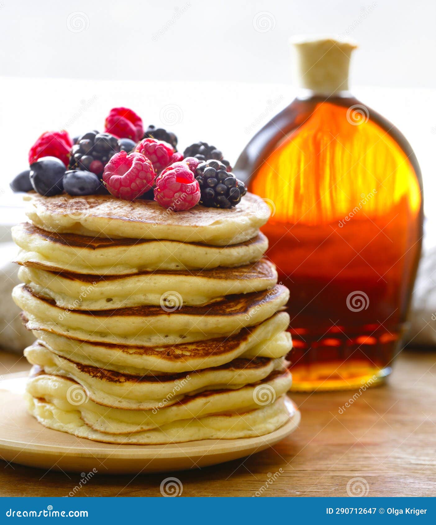 Pancakes for breakfast stock image. Image of delicious - 290712647