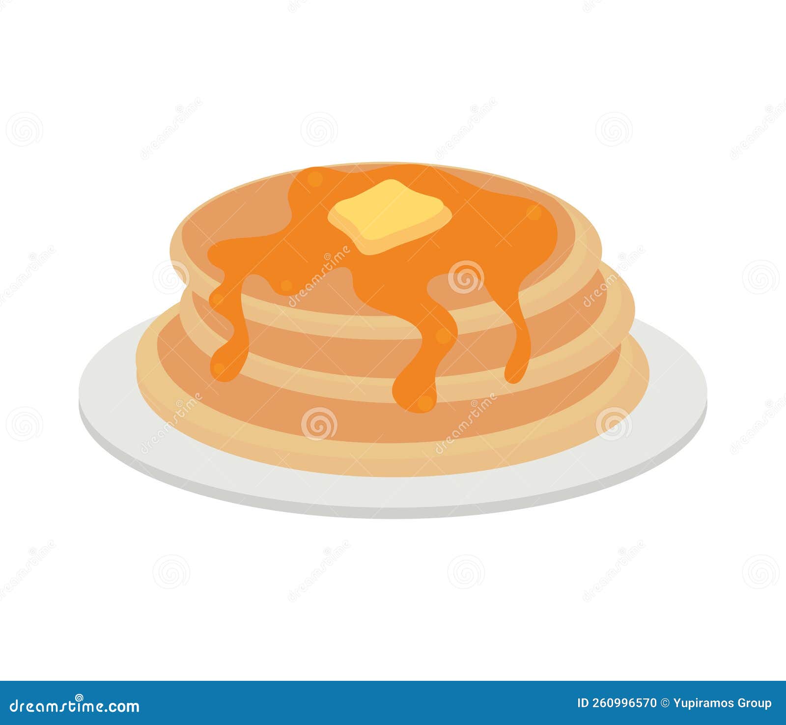 Pancakes breakfast icon stock vector. Illustration of nutrition - 260996570