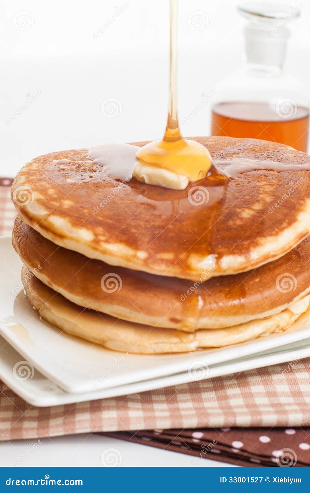 Pancakes with Butter and Syrup. Stock Image - Image of afternoon, cake ...