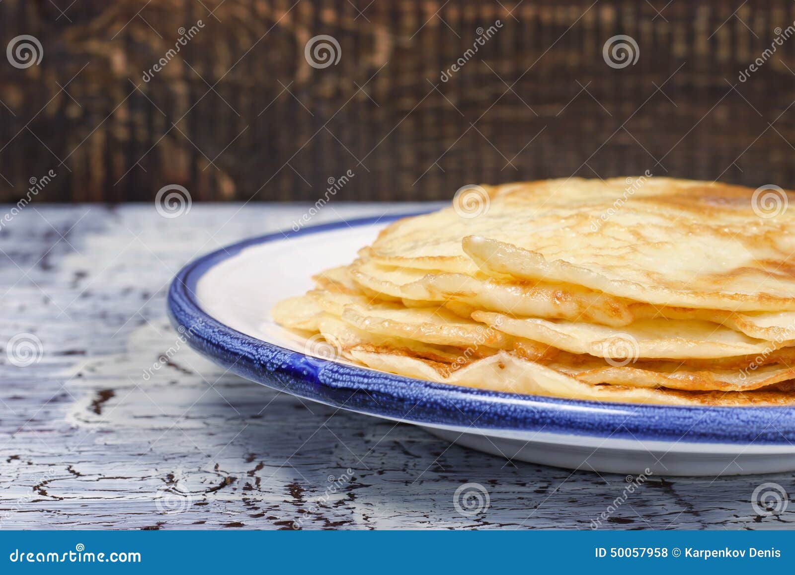 Pancakes on the Ceramic Plate Stock Photo - Image of pancakes, carnival ...