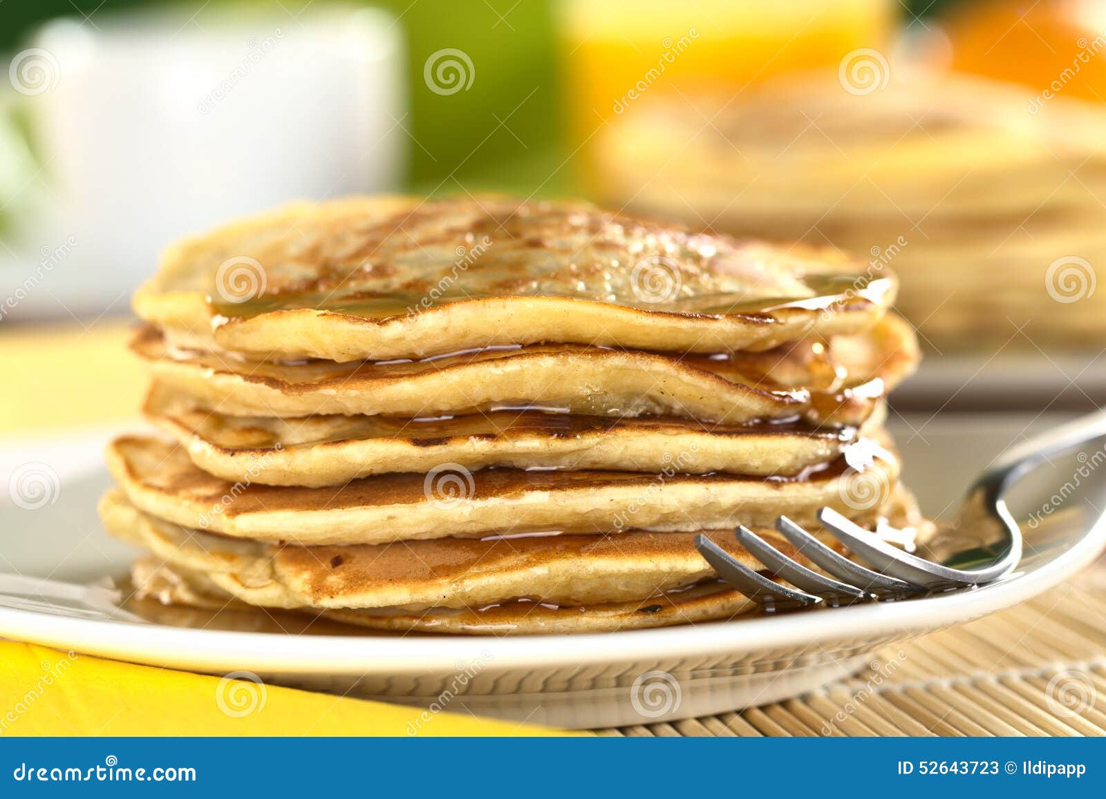 Pancakes with Maple Syrup stock image. Image of flapjack - 52643723