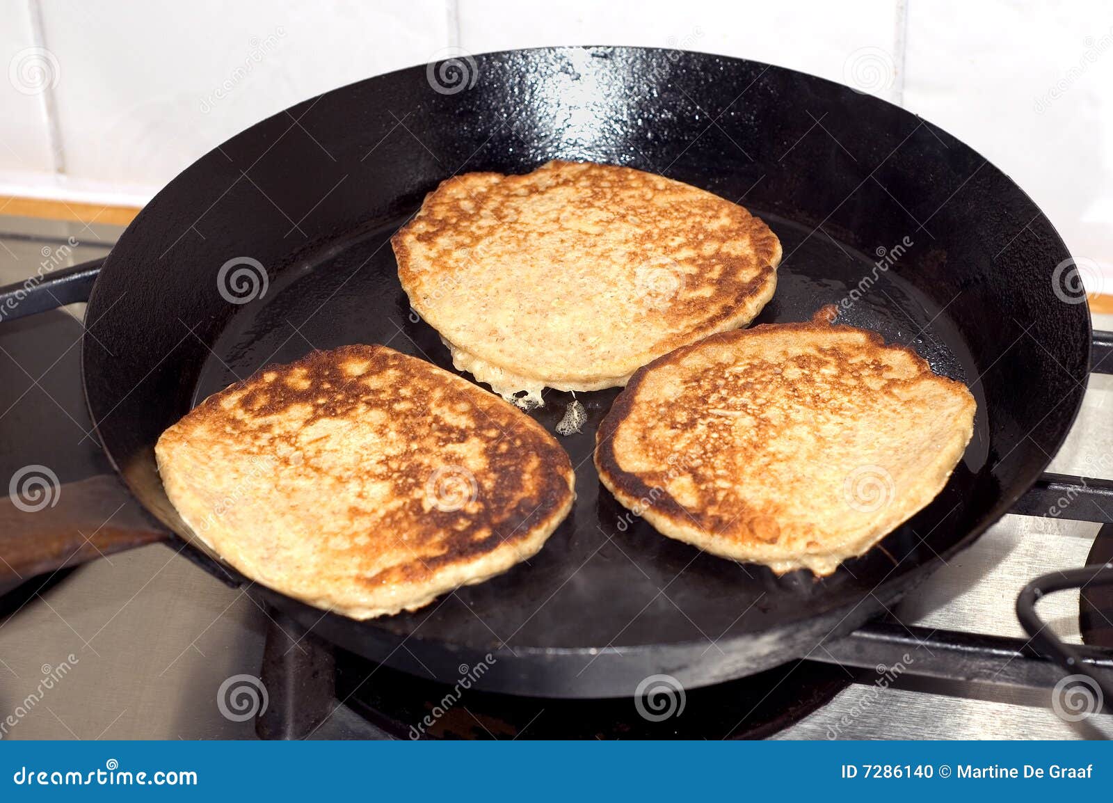 Pancakes in Pan stock photo. Image of cooking, pancake - 7286140