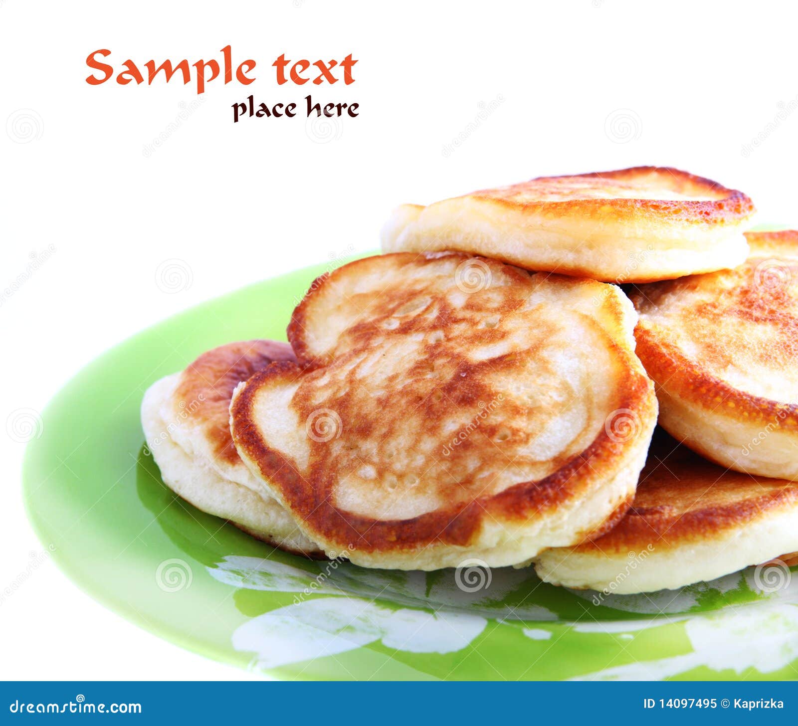 Pancakes on a plate stock image. Image of delicious, cuisine - 14097495