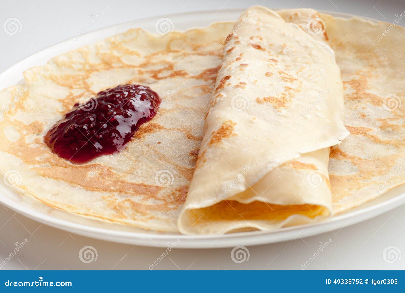 Pancakes on a plate stock photo. Image of eating, traditional - 49338752