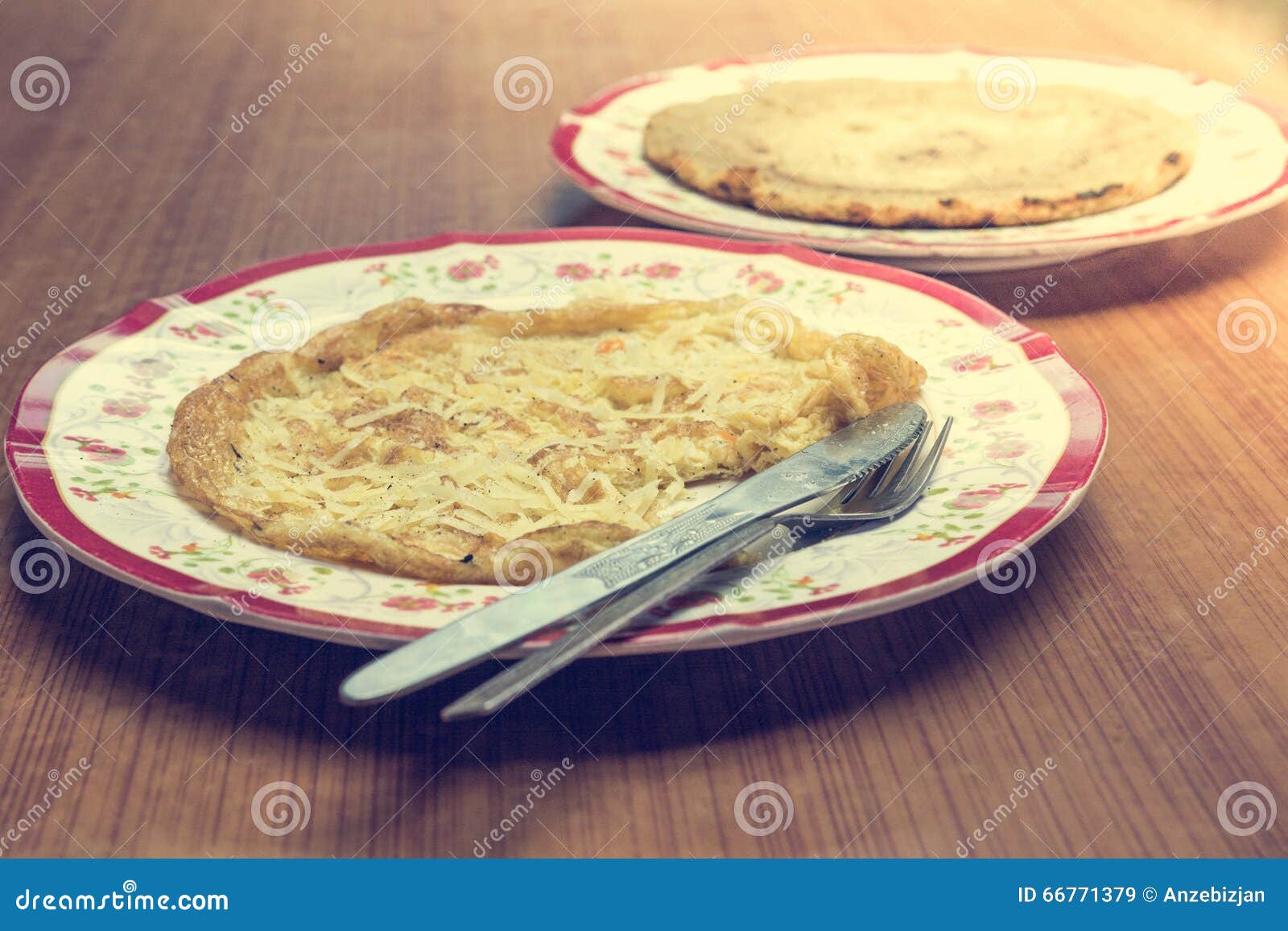 Pancakes Served on a Plate. Stock Image - Image of traditional, retro ...