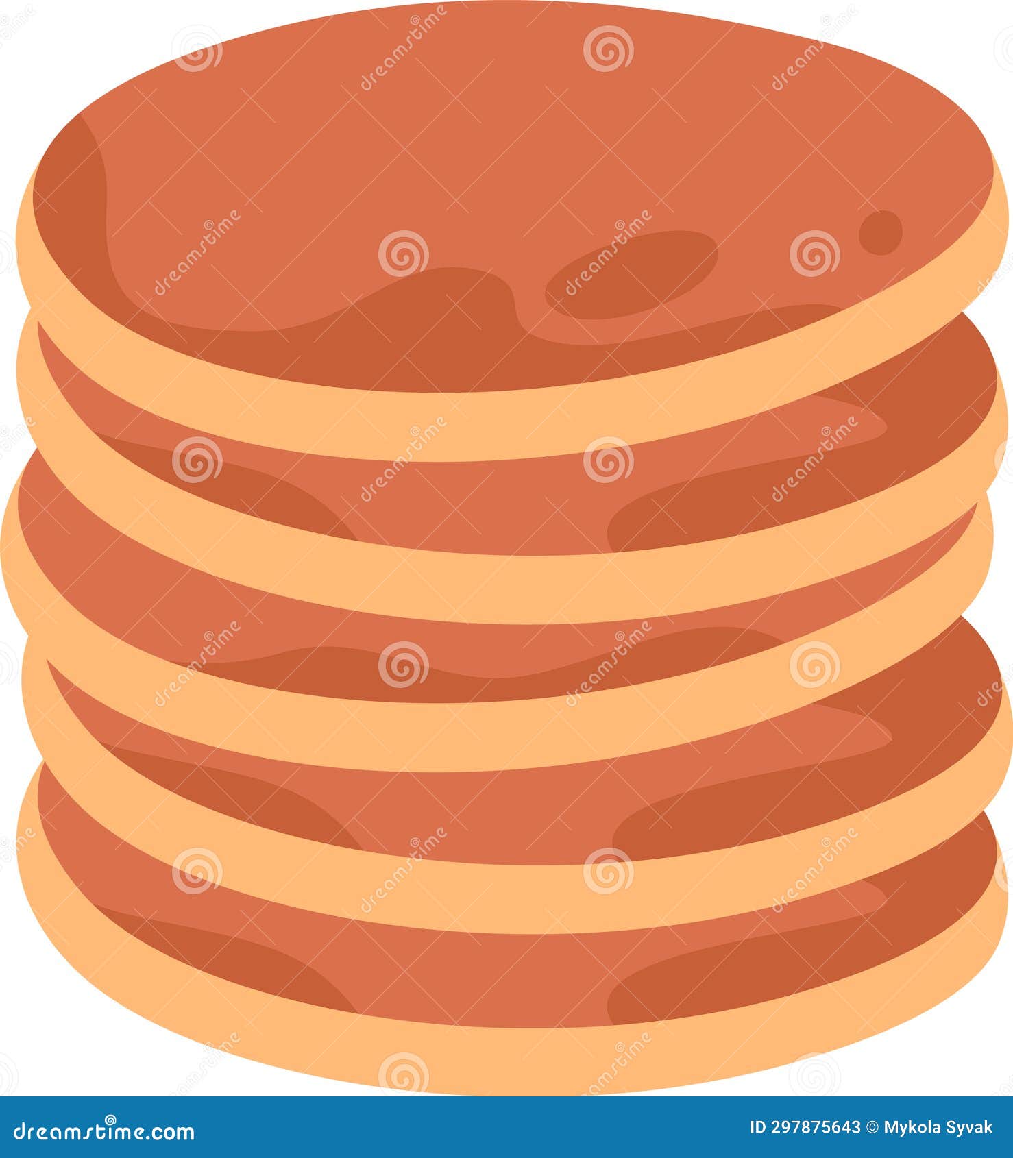Pancakes Stack Icon stock vector. Illustration of morning - 297875643
