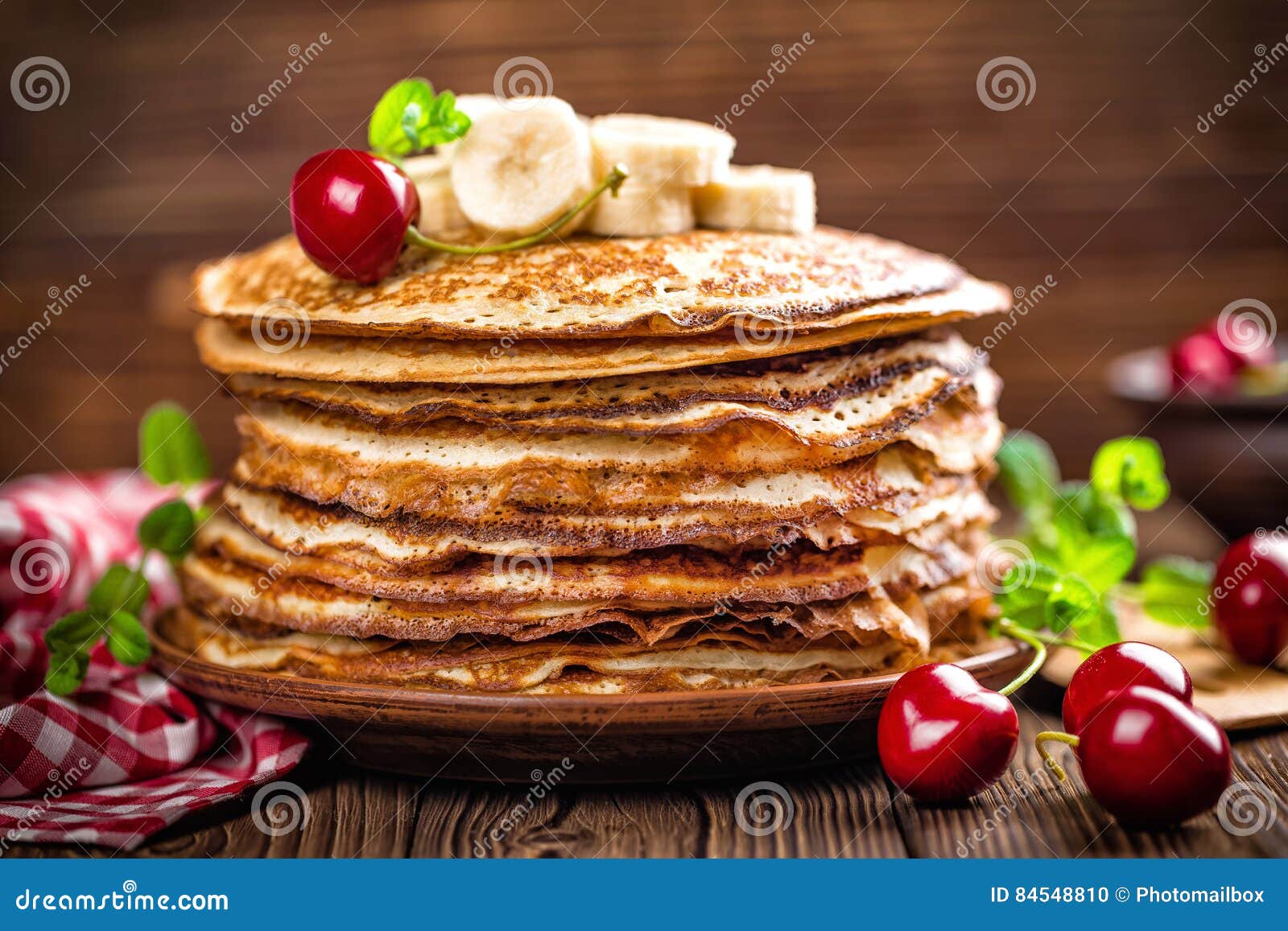 Pancakes stock photo. Image of berries, golden, butter - 84548810