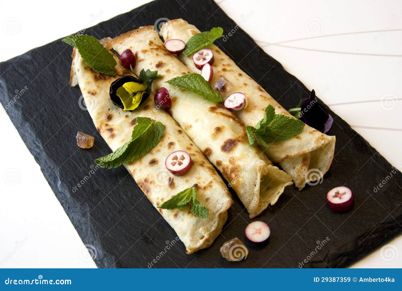 Pancakes on a stone board stock image. Image of cuisine - 29387359