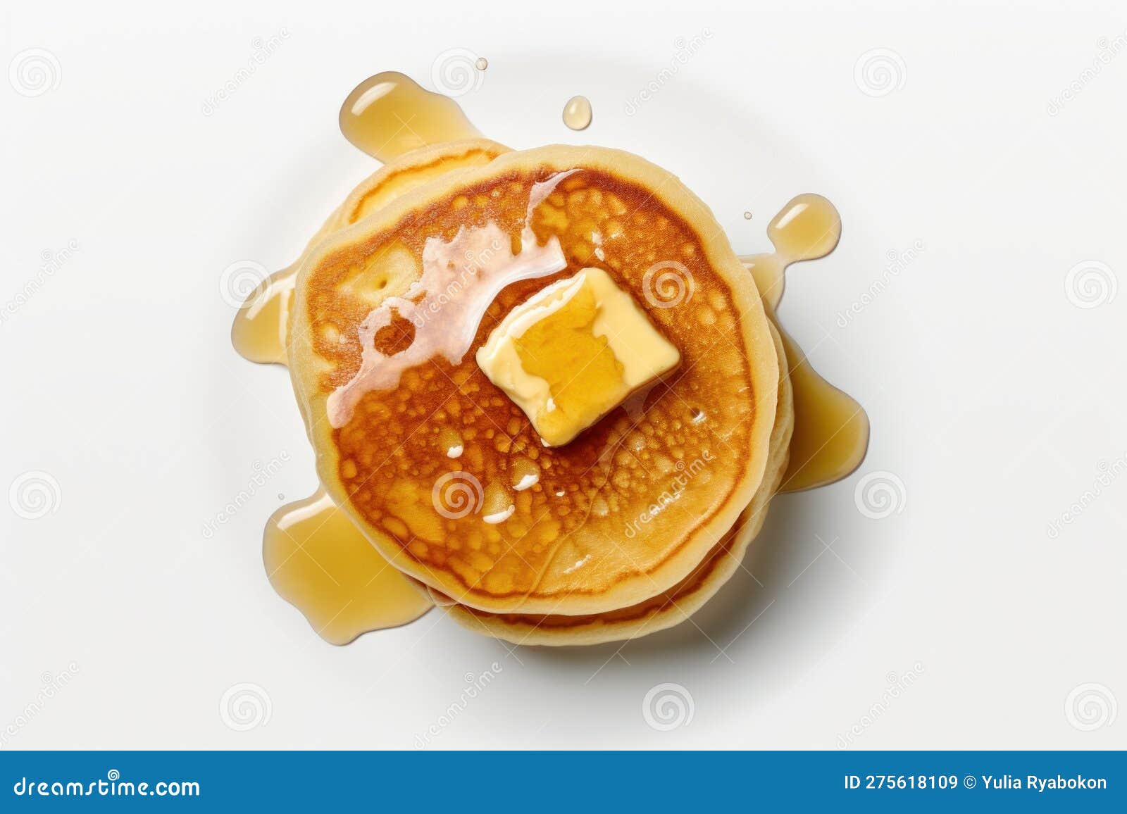 Pancakes Top View. Generate Ai Stock Illustration - Illustration of ...