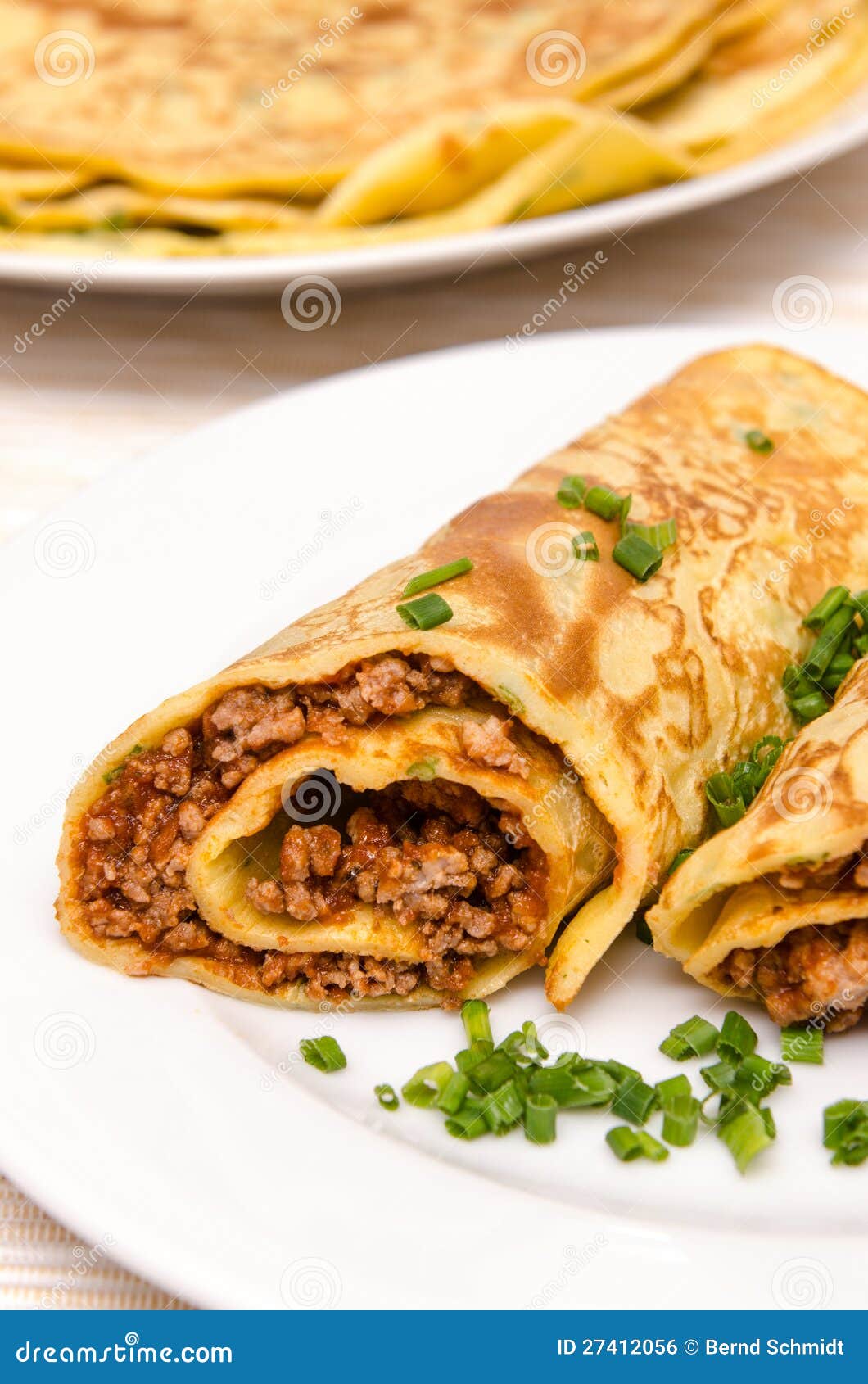 Pancakes in Vertical Format Stock Photo - Image of format, mincemeat ...