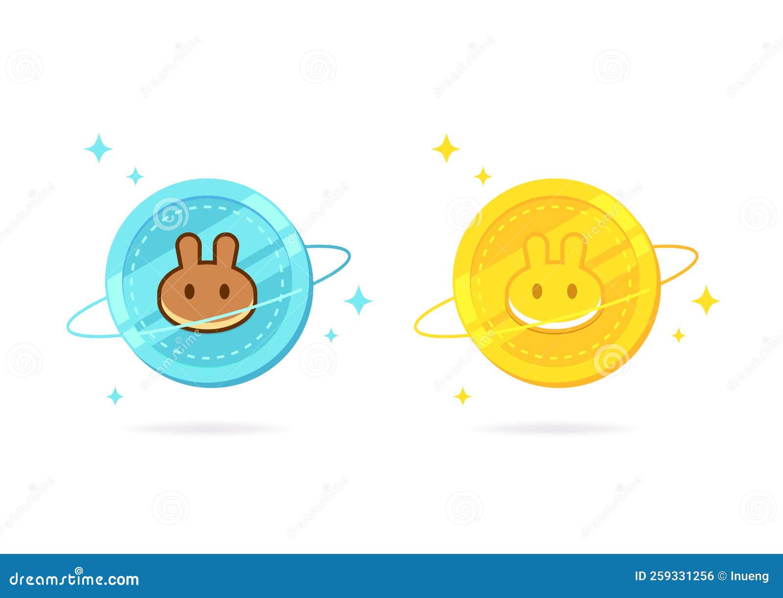 Pancake Swap. Cryptocurrency Logo On A White Background With Text Stock ...