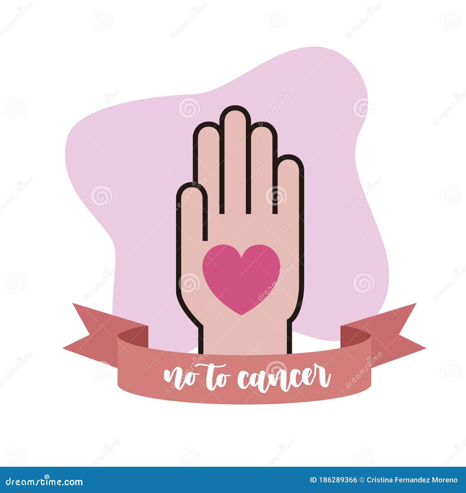 Pancarta De Lucha Contra El Cáncer. Ilustración del Vector ...