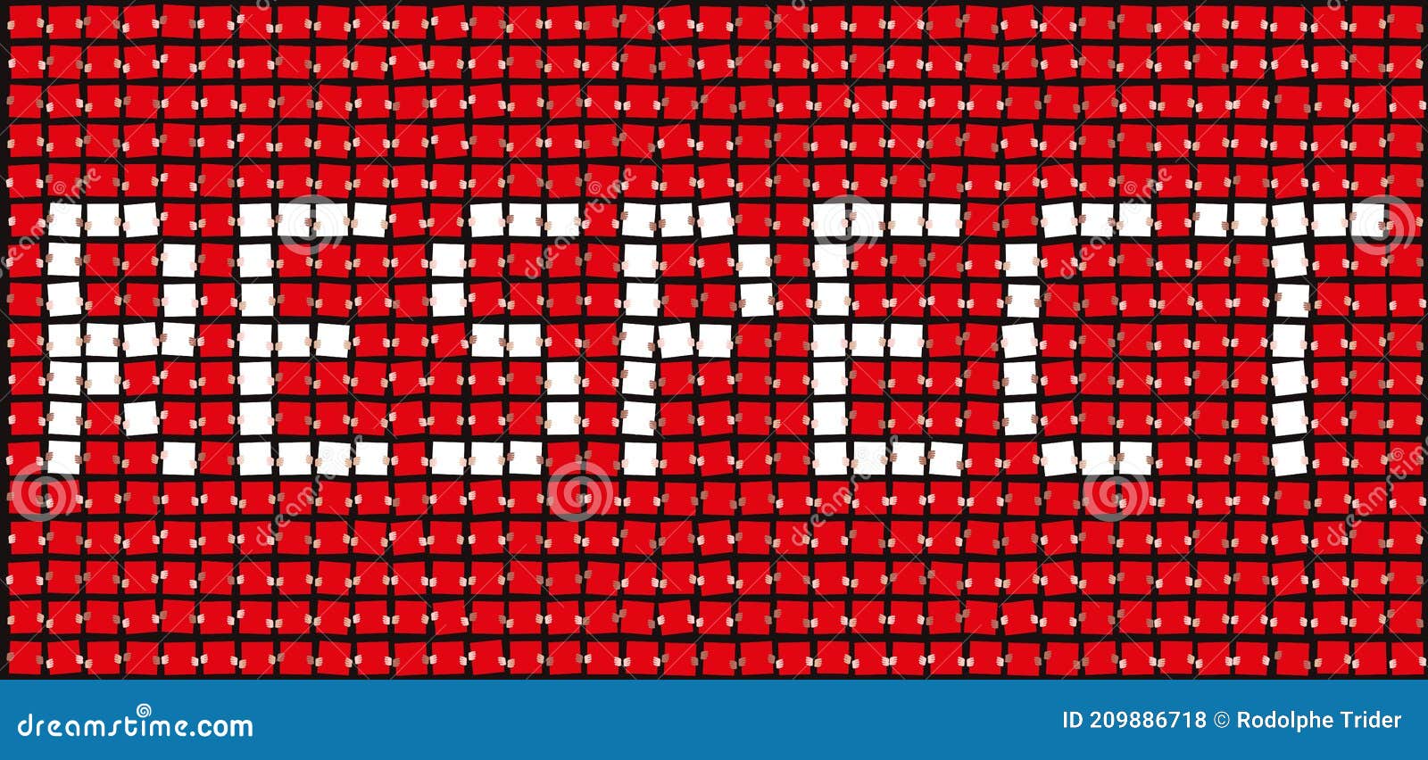 Football Supporters Present Signs In A Football Stadium To Enforce ...