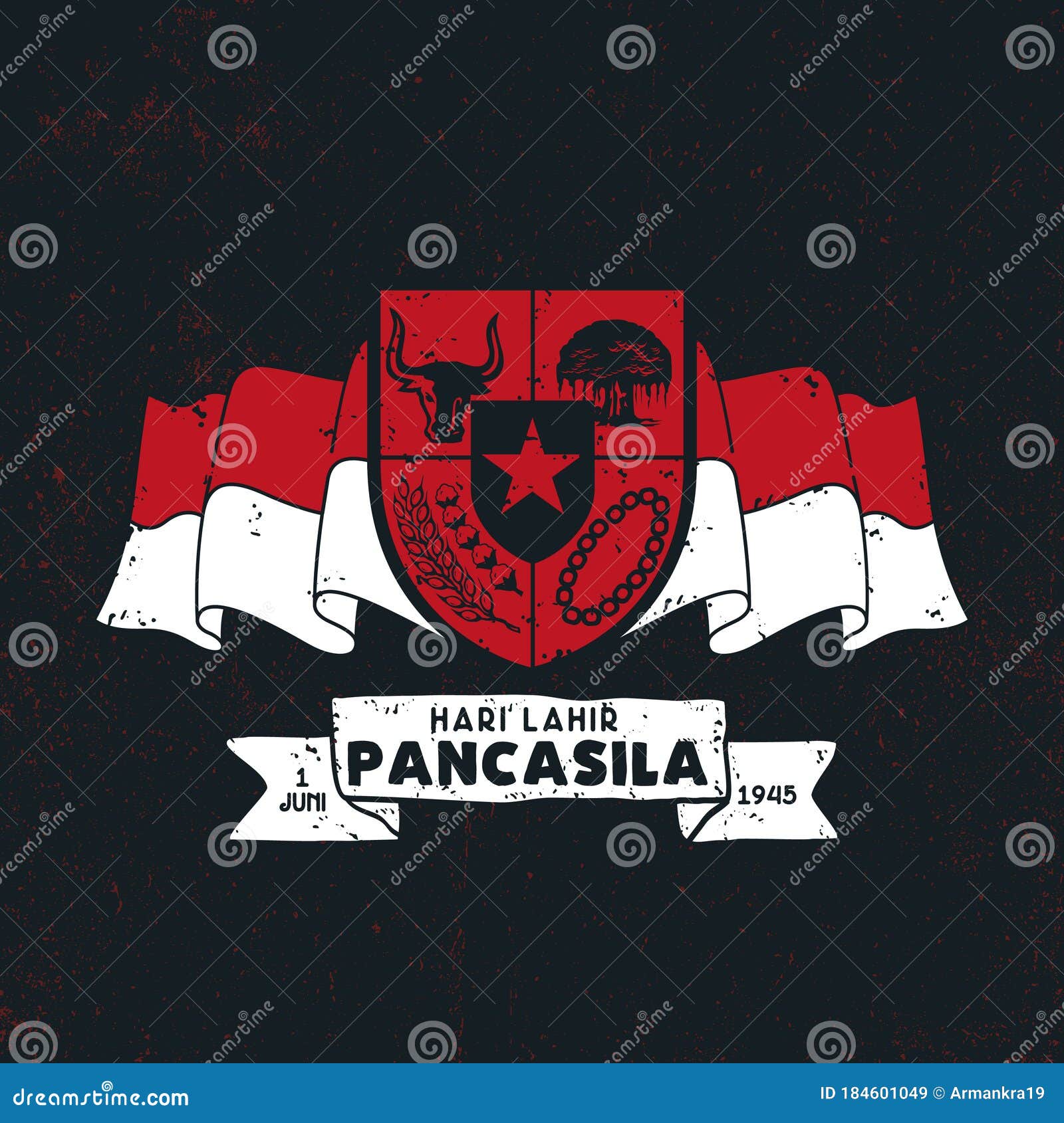 Hari Lahir Pancasila - Pancasila Day Illustration Banner Poster ...