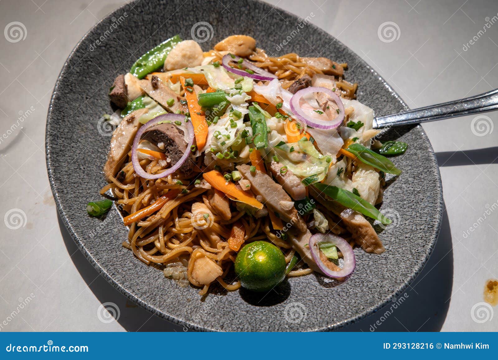 Pancit Canton - Popular Noodle Dish in the Philippines Stock Photo ...