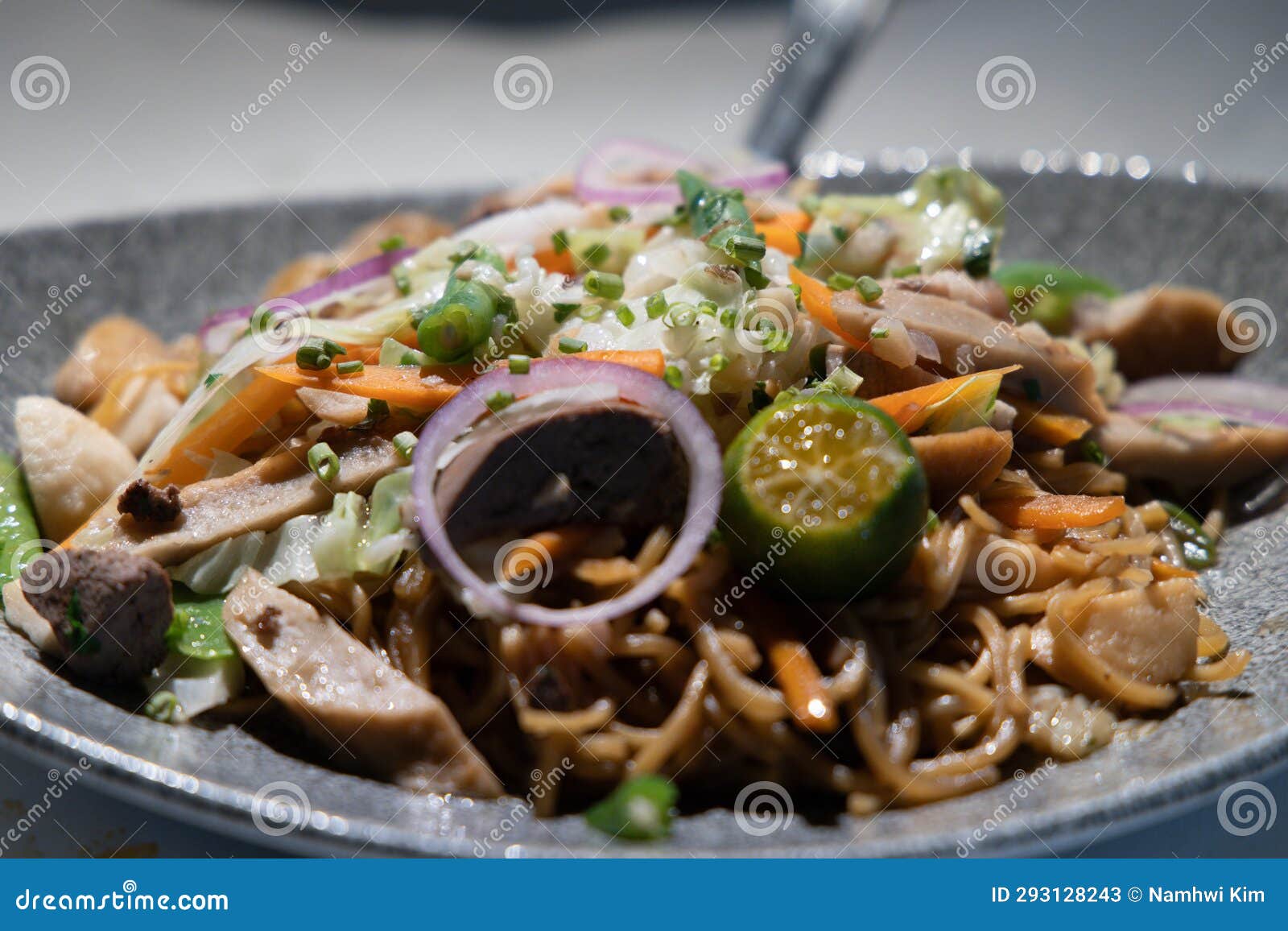 Pancit Canton - Popular Noodle Dish in the Philippines Stock Image ...