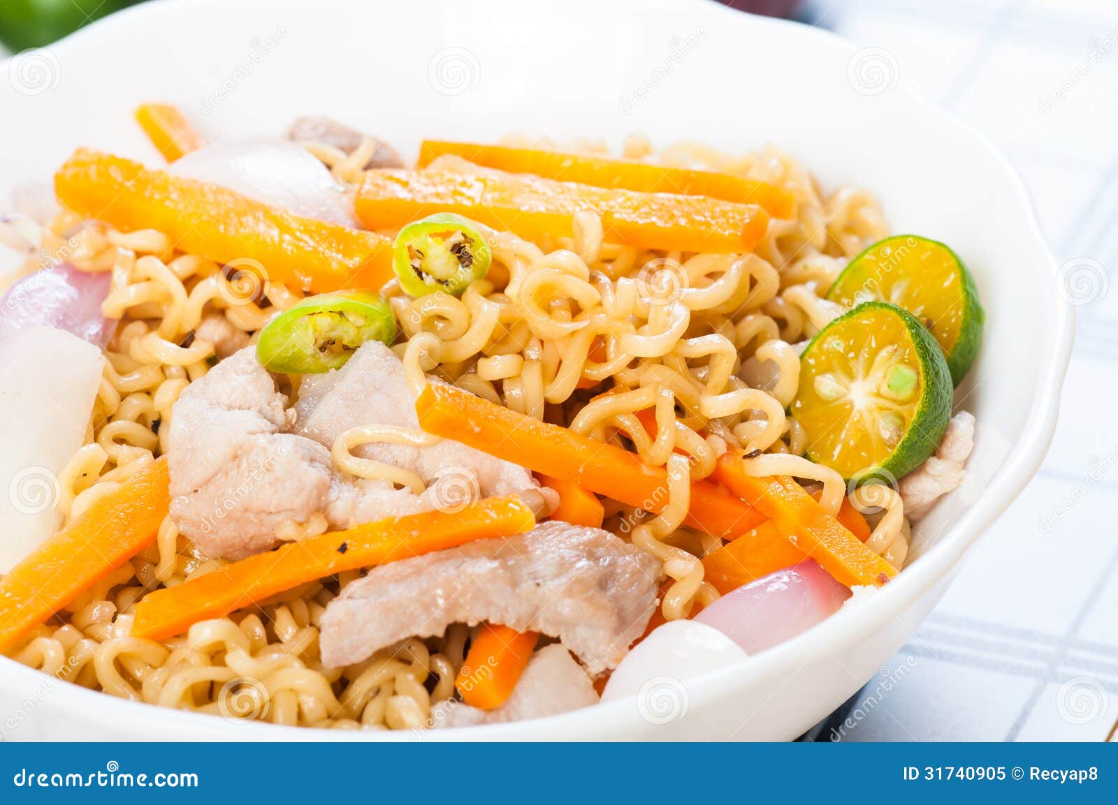 Pancit canton stock image. Image of edible, food, lime - 31740905