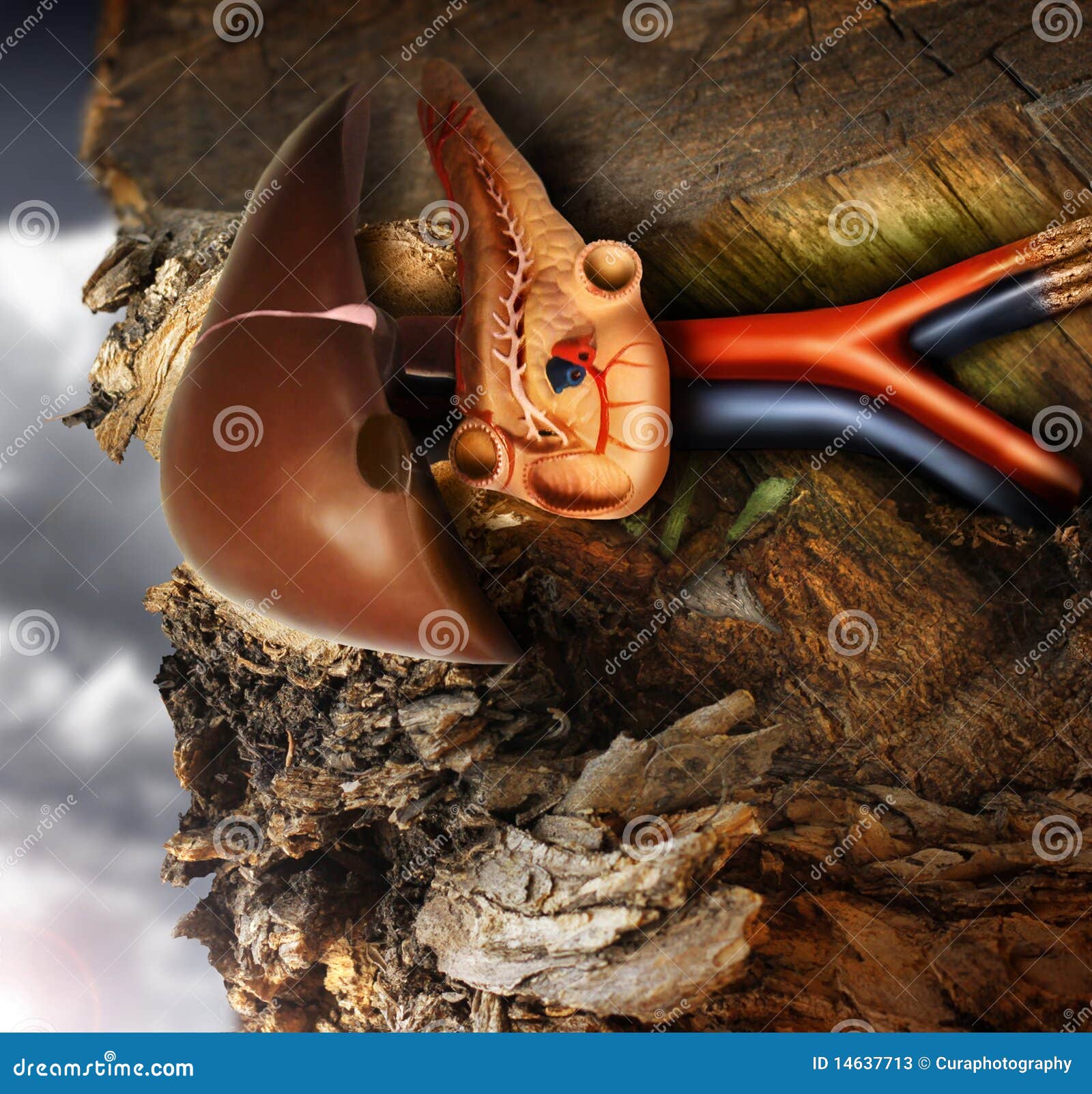 Cat Pancreas Anatomy - Felis Catus Anatomy - Isolated On White Stock ...