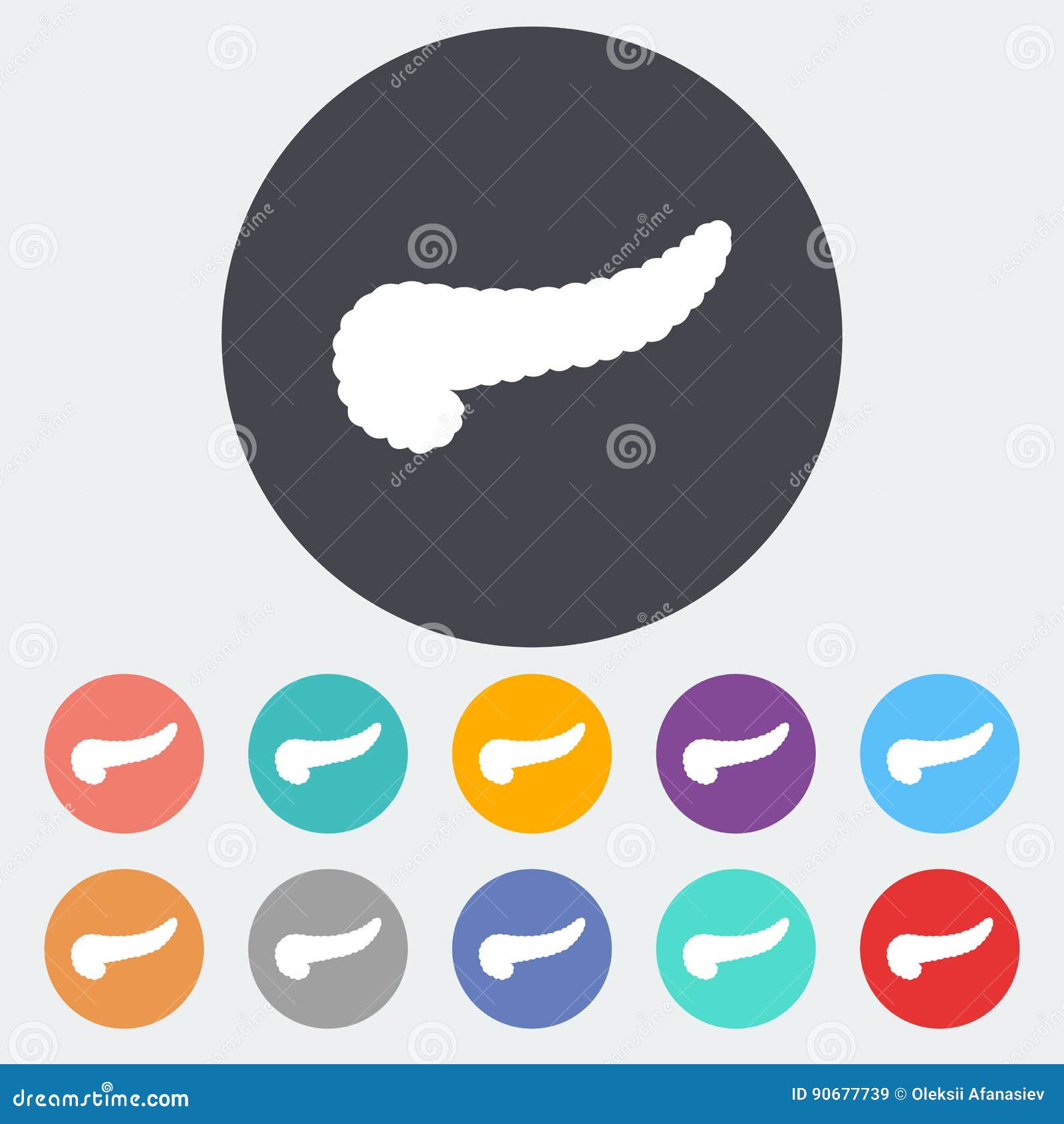 Pancreas icon. stock vector. Illustration of draw, organ - 90677739