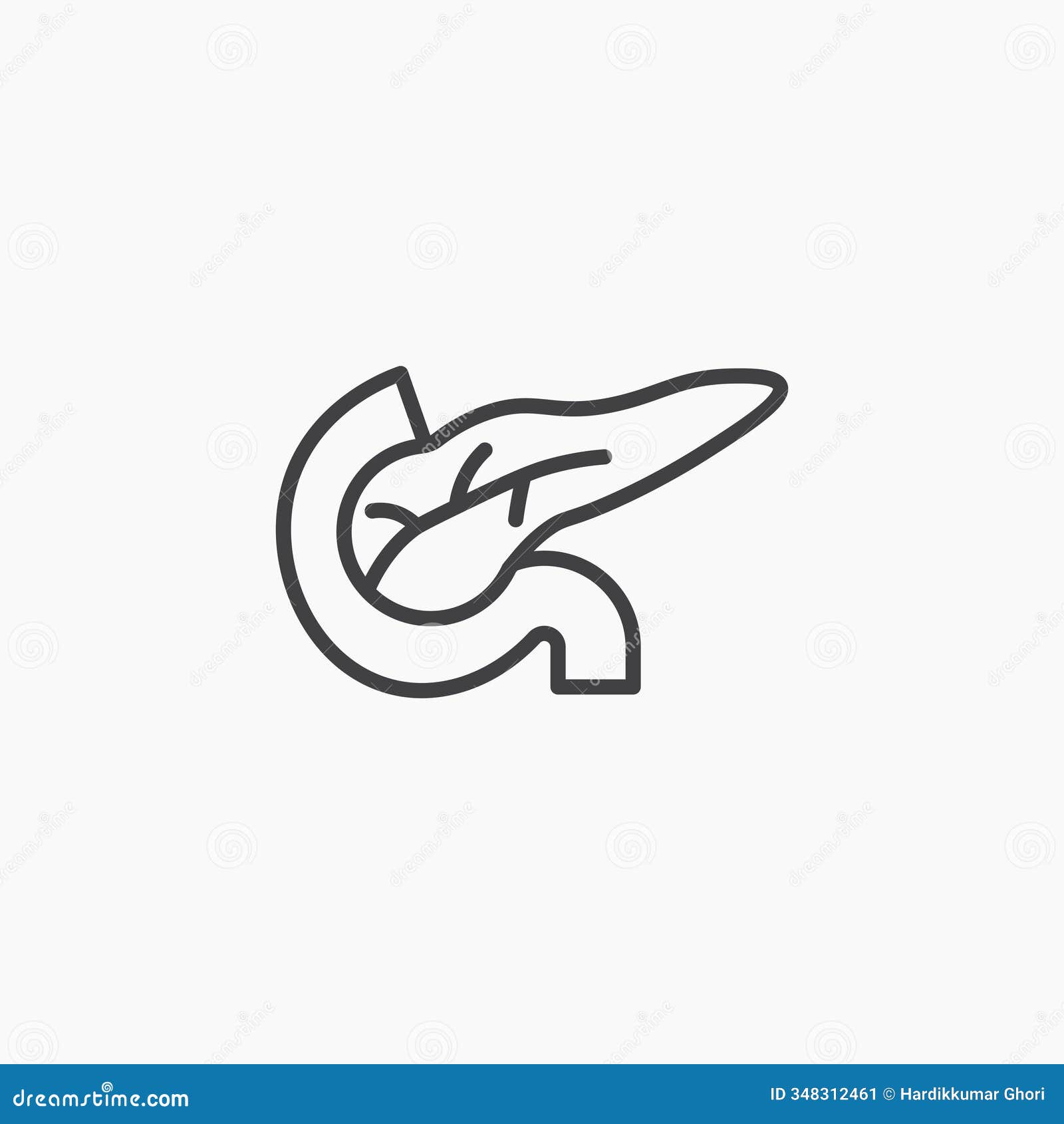 Pancreas Icon In Realistic Style . Organs Symbol Stock Vector ...