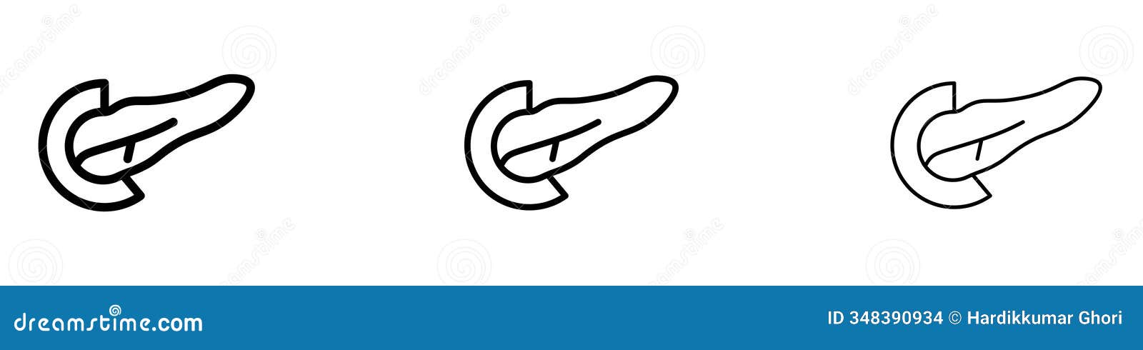 Pancreas Icon In Realistic Style . Organs Symbol Stock Vector ...