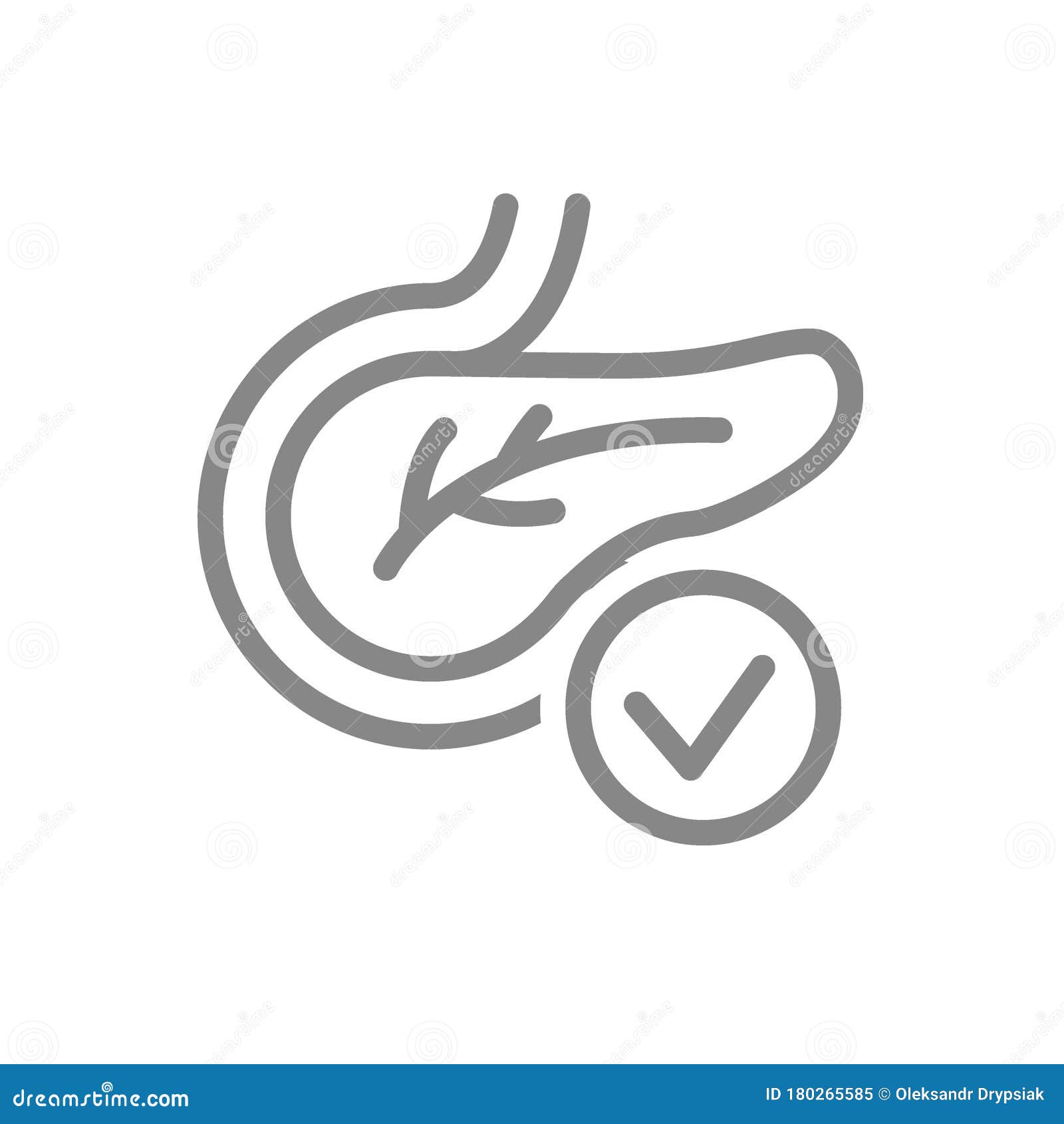 Pancreas with Tick Checkmark Line Icon. Healthy Internal Organ Symbol ... Pancreas with Tick Checkmark Line Icon. Healthy Internal Organ Symbol ...