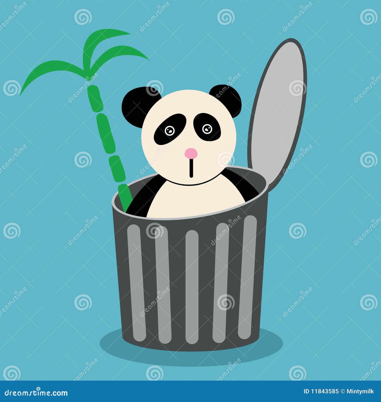 Panda stock illustration. Illustration of trash, stuff - 11843585