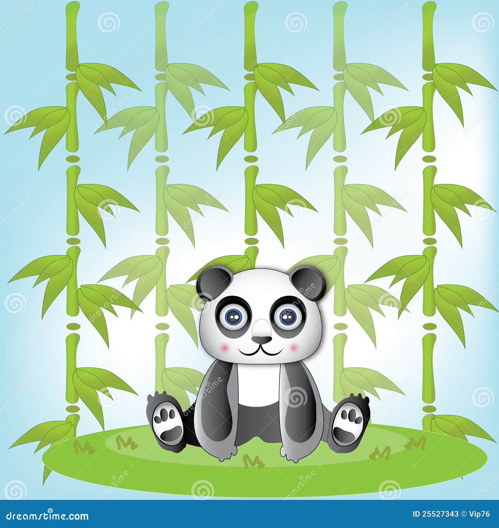 Panda stock vector. Illustration of green, fuzzy, panda - 25527343