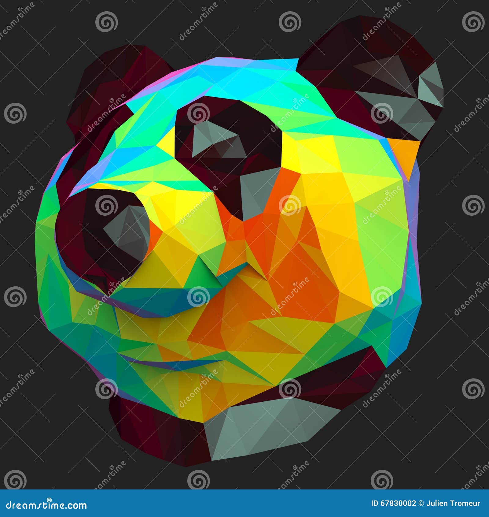 Panda stock illustration. Illustration of polygon, studio - 67830002