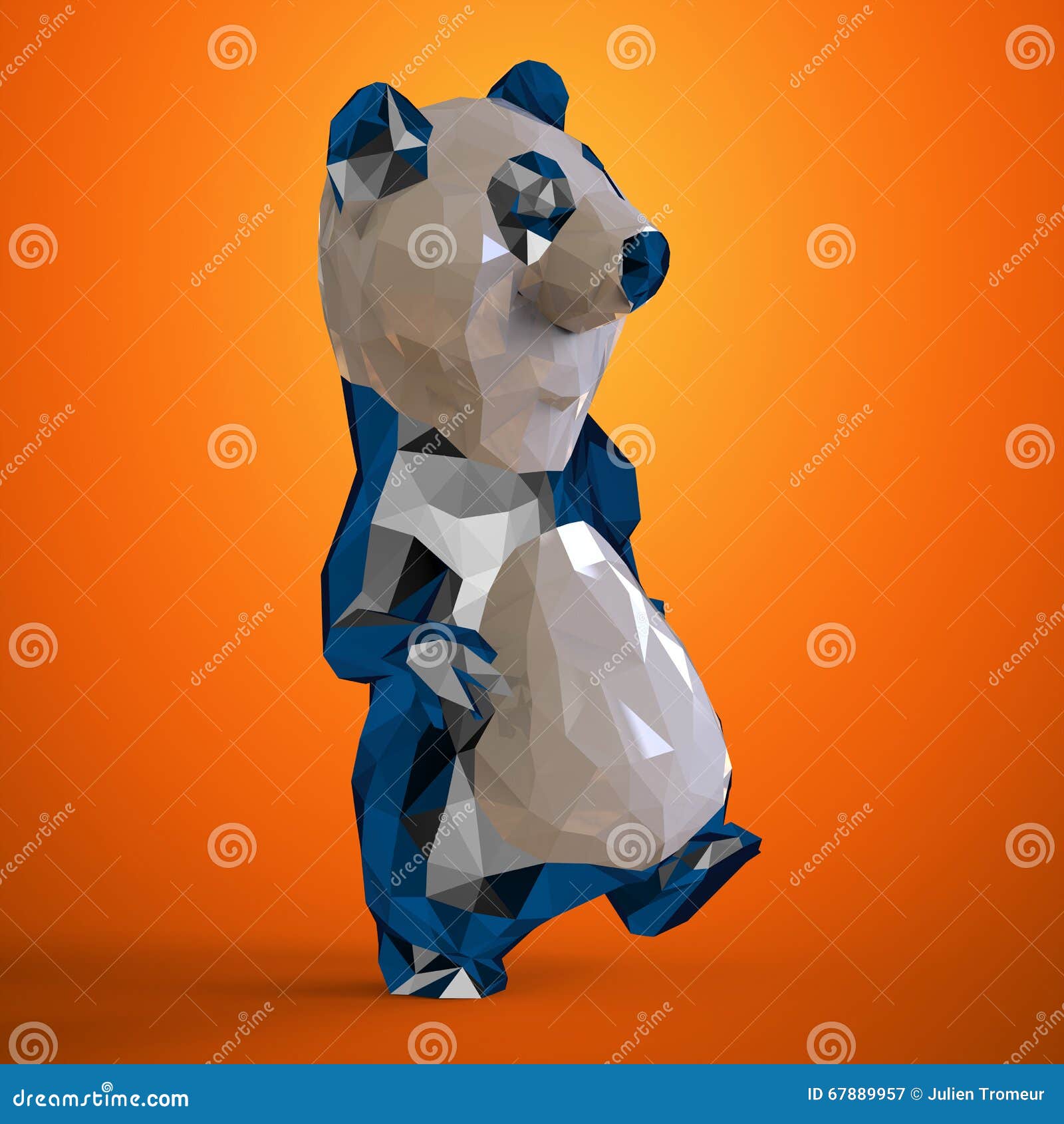 Panda stock illustration. Illustration of bear, triangle - 67889957
