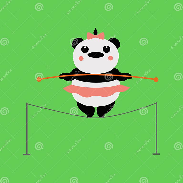 Panda acrobat stock vector. Illustration of artist, masquerade - 43494529