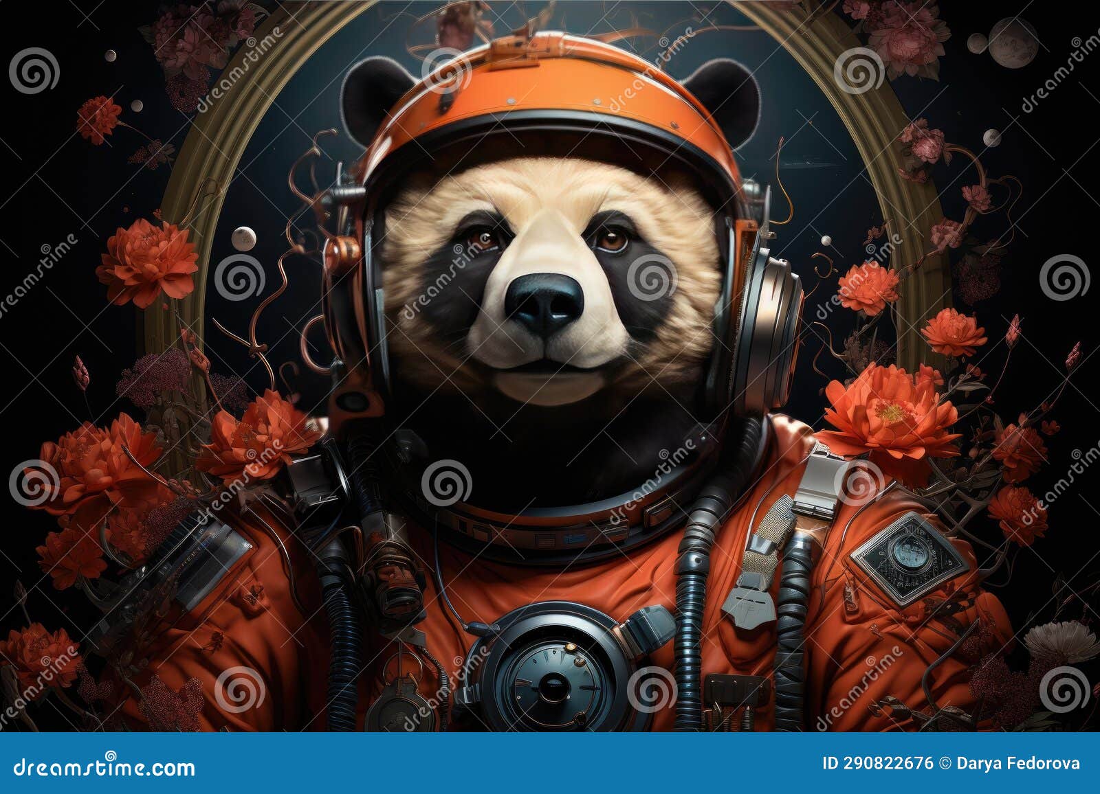 Panda Astronaut in Outer Space. Generative AI Stock Photo - Image of ...