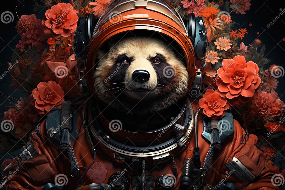 Panda Astronaut in Outer Space. Generative AI Stock Image - Image of ...