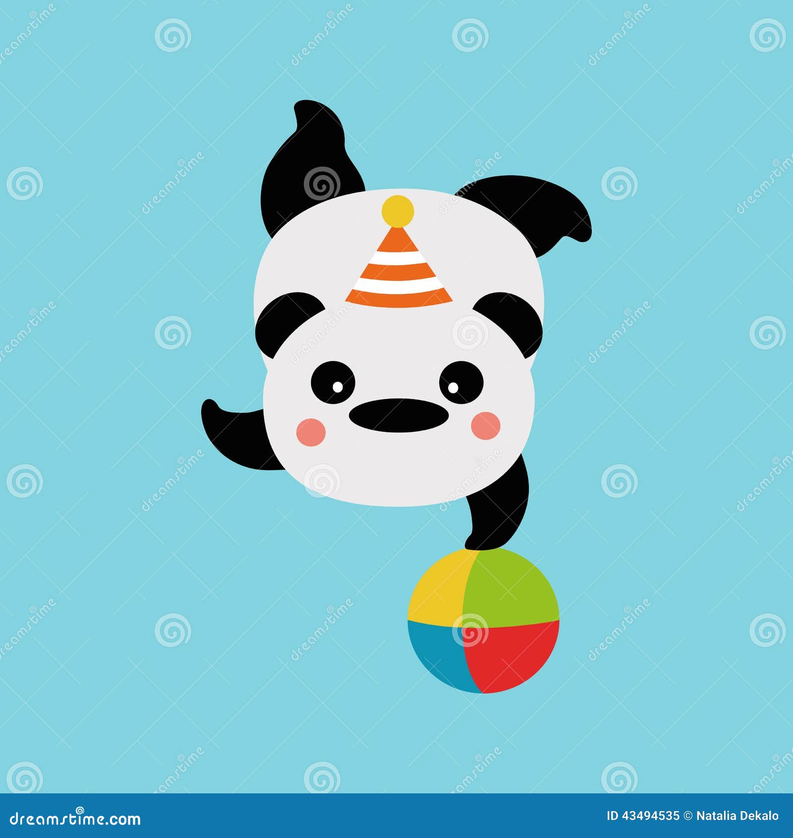 Red Panda With Ball Stock Photo | CartoonDealer.com #86141310