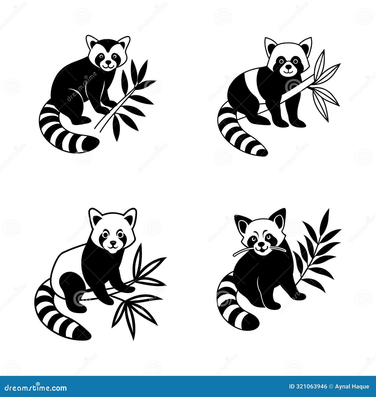 A Panda and Bamboo Illustration Stock Vector - Illustration of cute ...